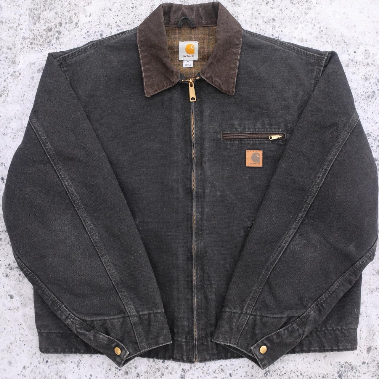 Vintage Carhartt J97 BLK Black Detroit Jacket Size... | Depop