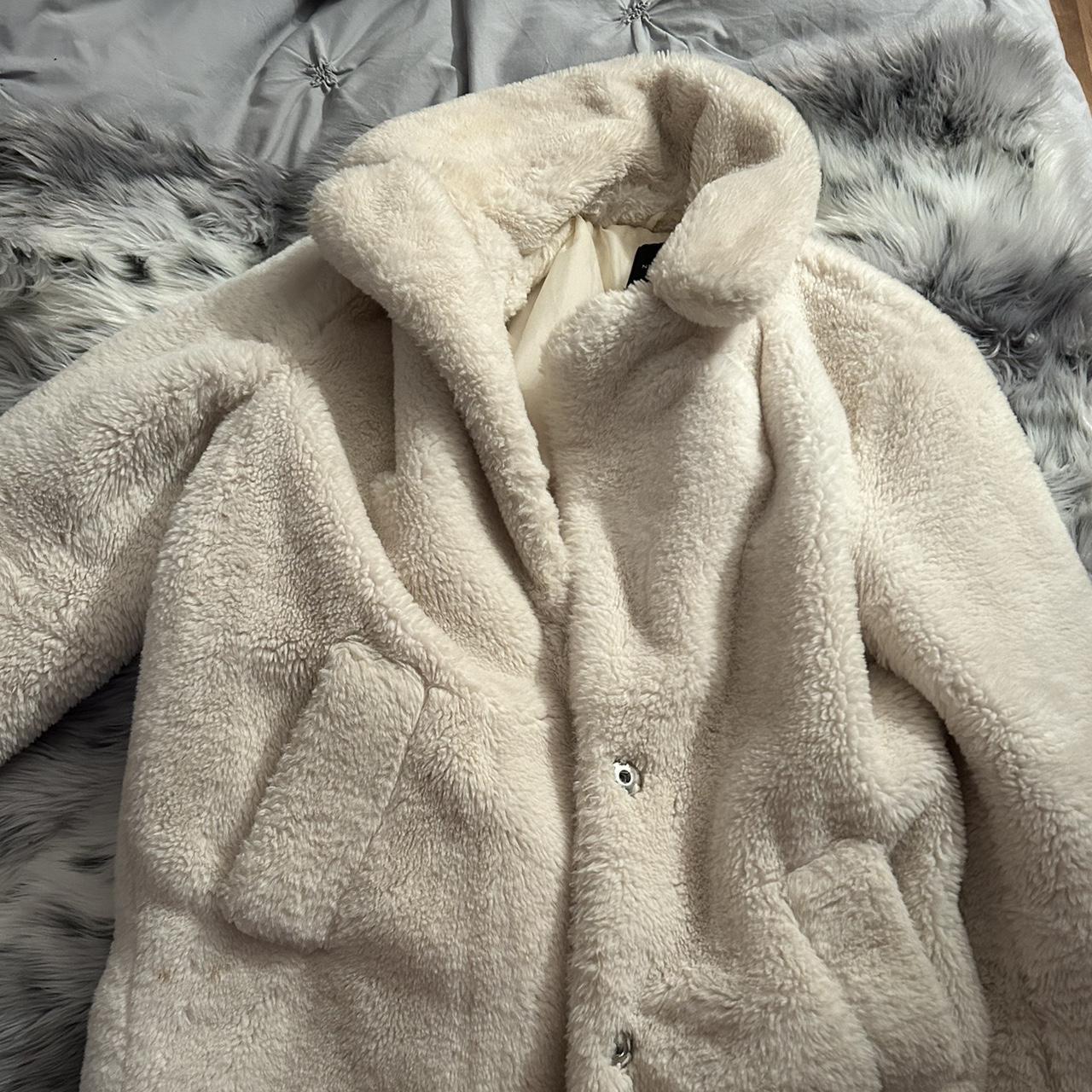 New look Oversized teddy bear coat Size 8 - small... - Depop