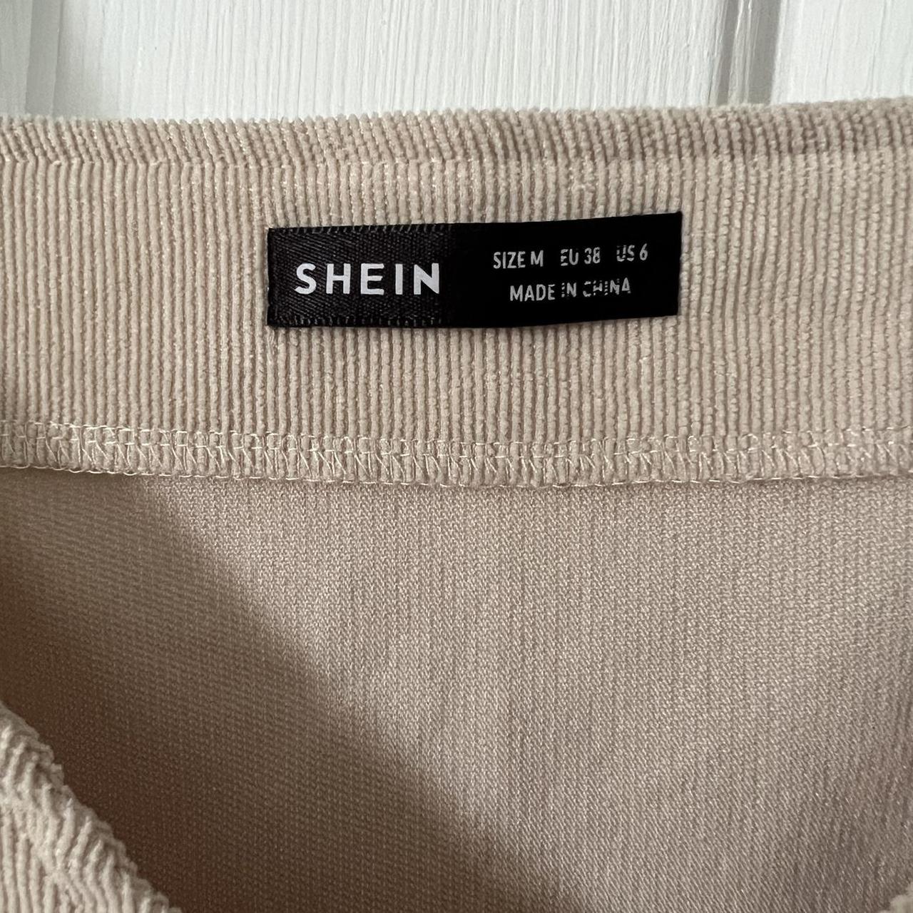 ꧁cream ribbed mini dress꧂ size: medium brand: shein... - Depop