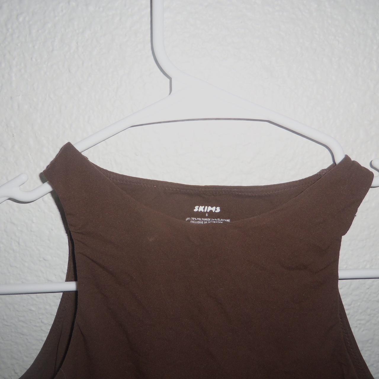 Skims brown halter bodysuit so slimming and... - Depop
