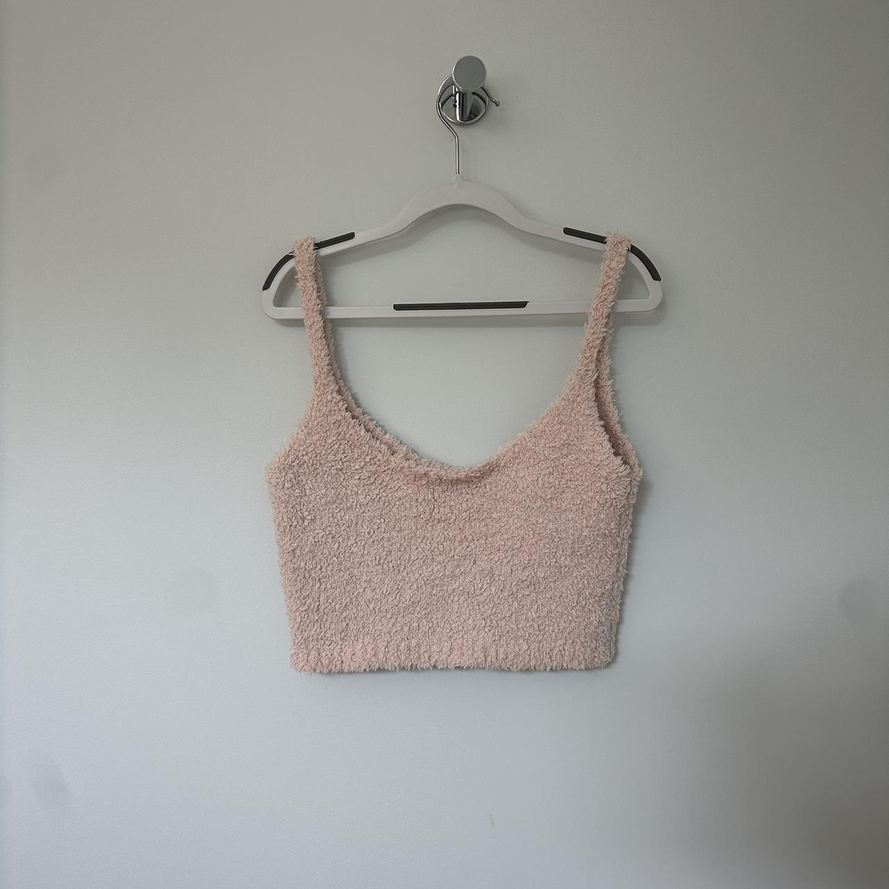 Skims fluffy cropt tank Women’s small/medium Very... - Depop