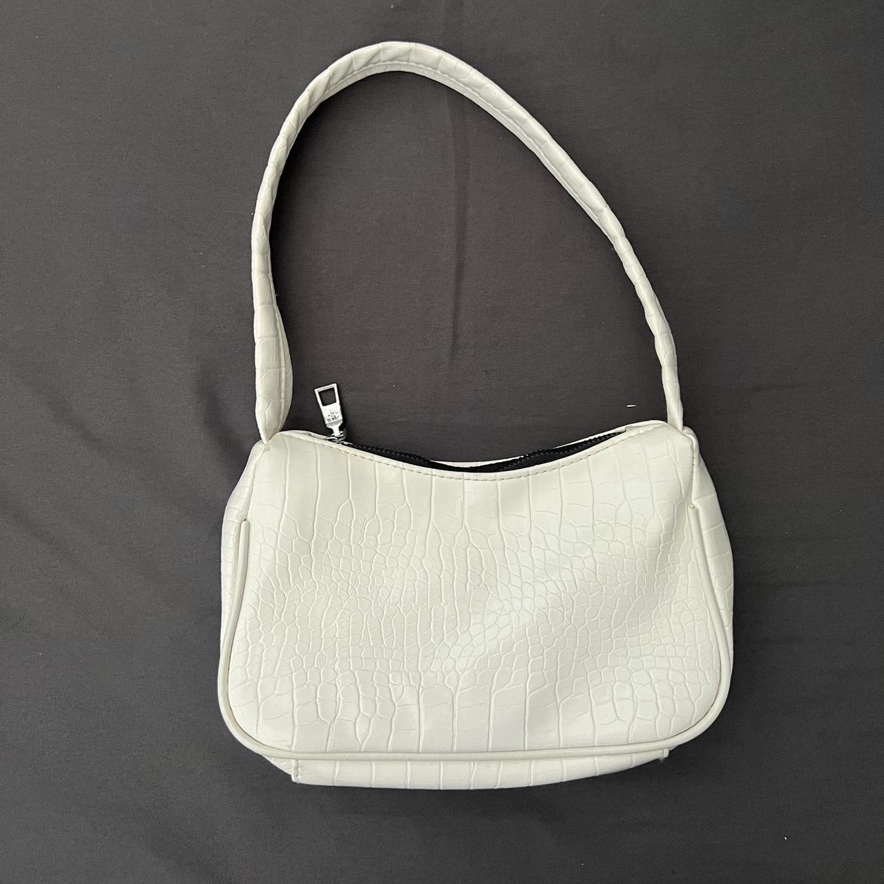 white crocodile handbag - Depop