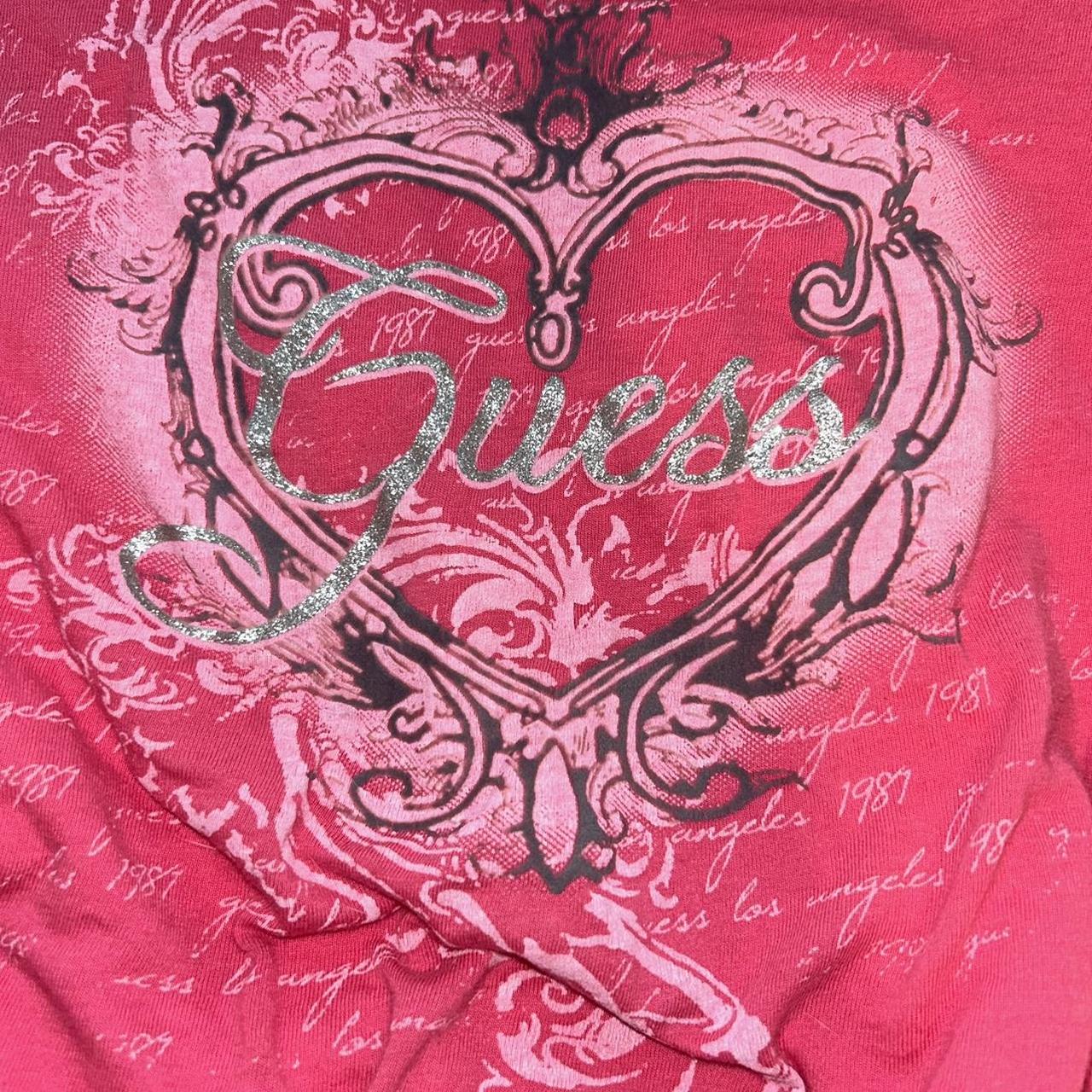 Hot pink Guess baby tee💋 - Depop