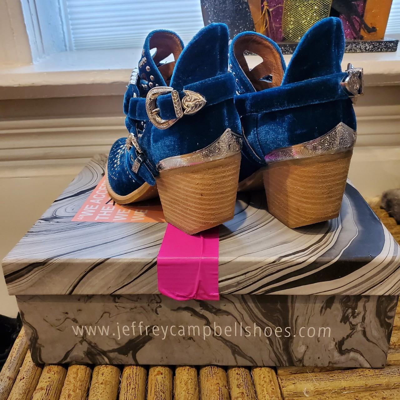 Jeffrey Campbell Calhoun Blue Ankle Boots Worn... | Depop