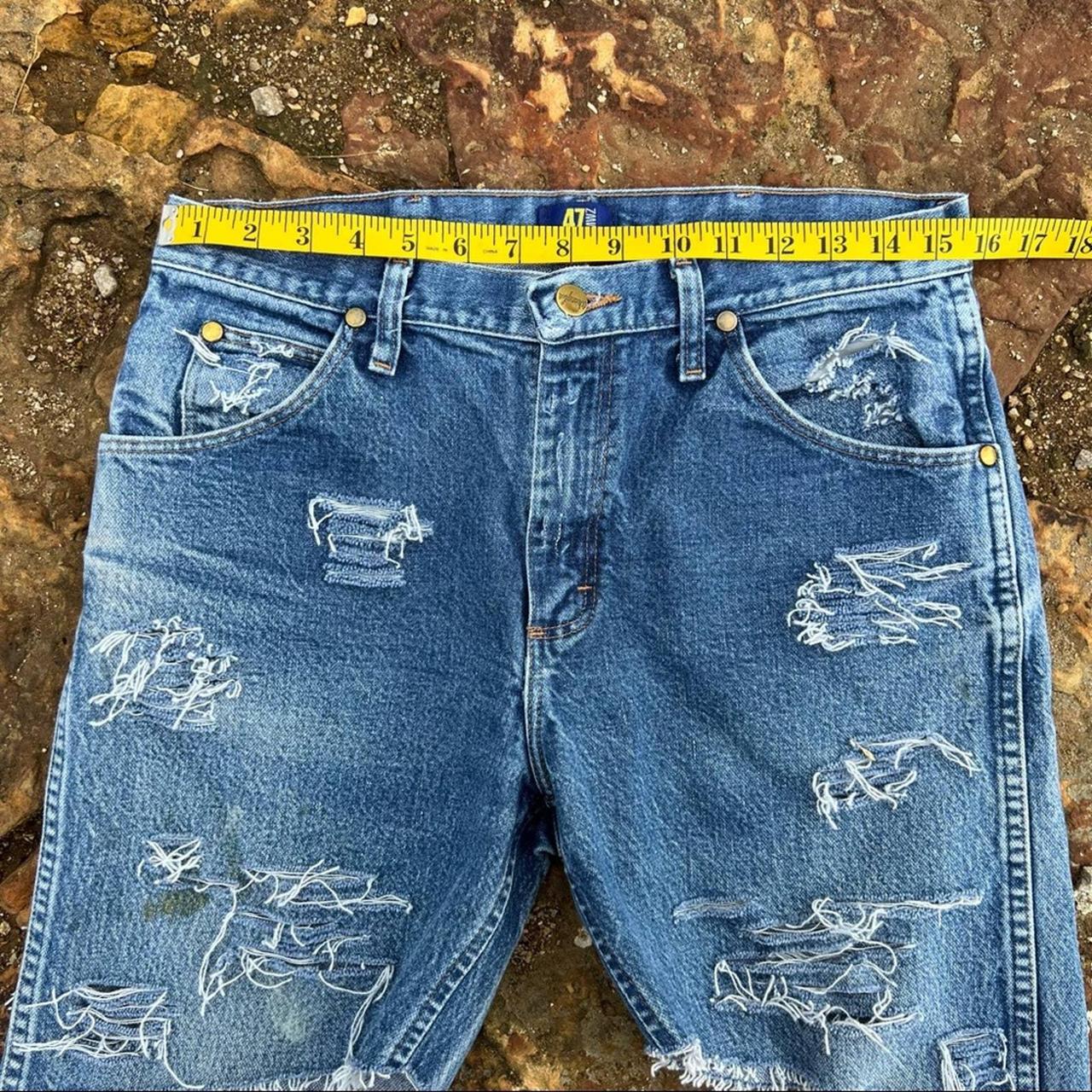 Vintage Wrangler Cutoff Jean Shorts Fray Hem Depop