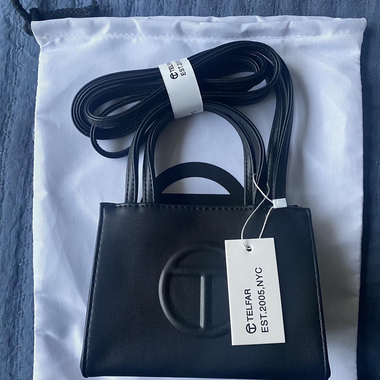 Small black telfar shopping bag - Depop