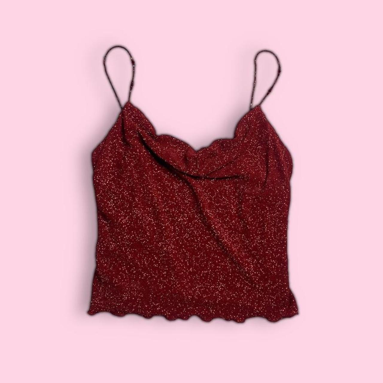 Vintage 90s red glitter top ️ Gorgeous vintage made... - Depop