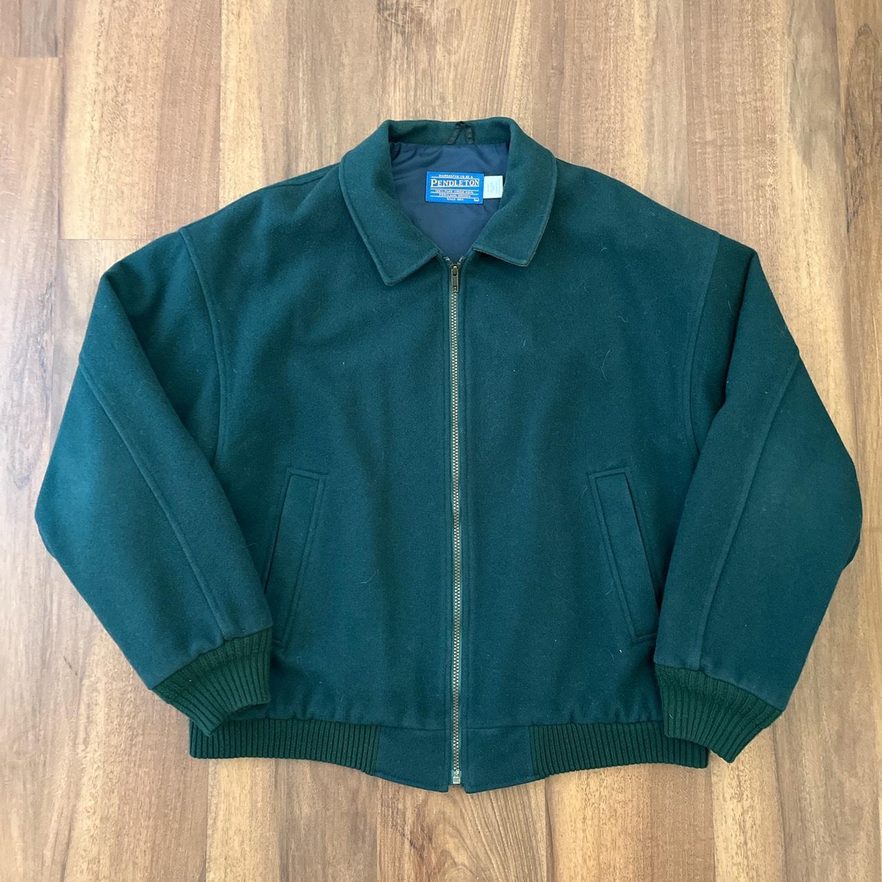 Vintage 100% wool Pendleton zip-up coat/jacket... - Depop