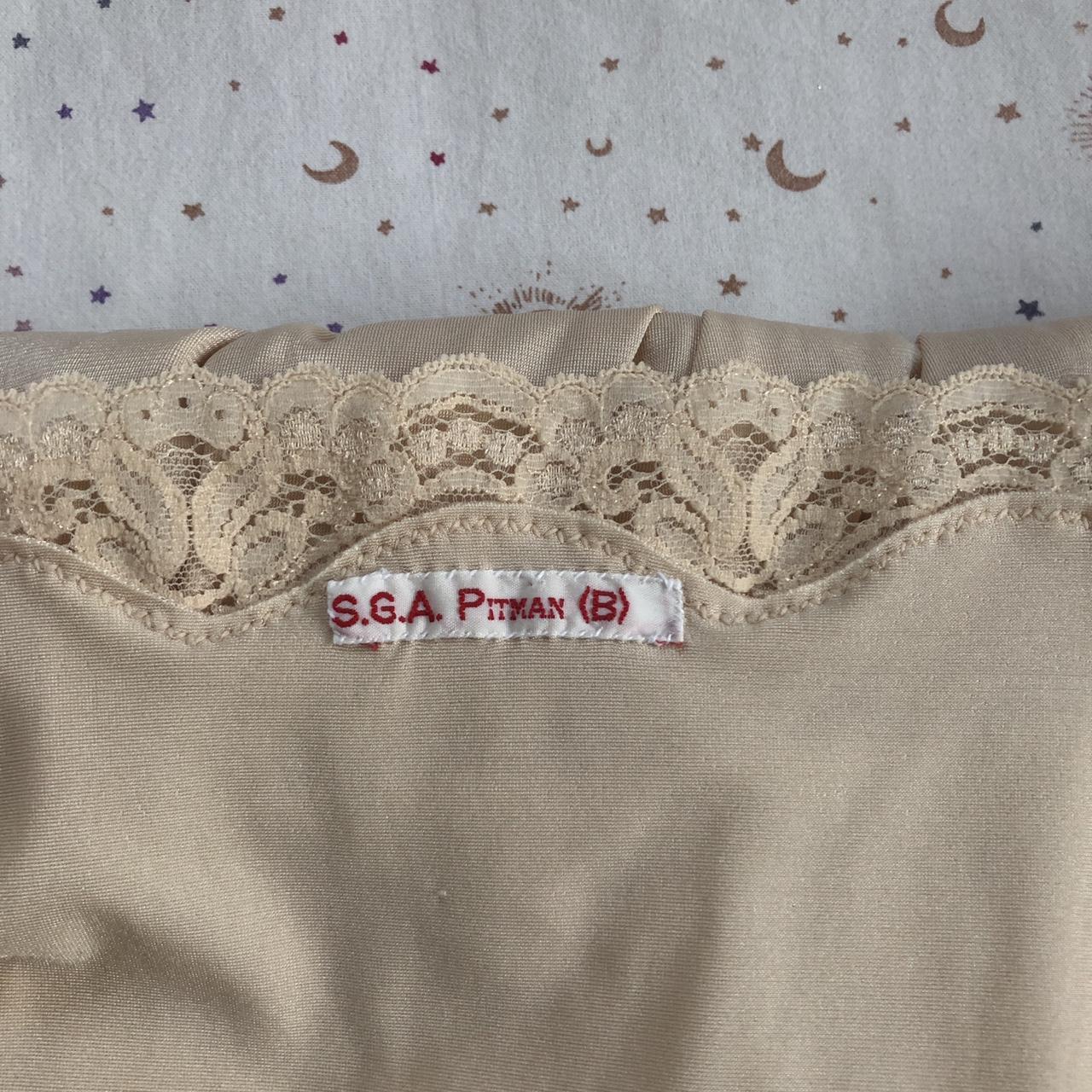 gorgeous cream slip dress genuine vintage - slightly... - Depop