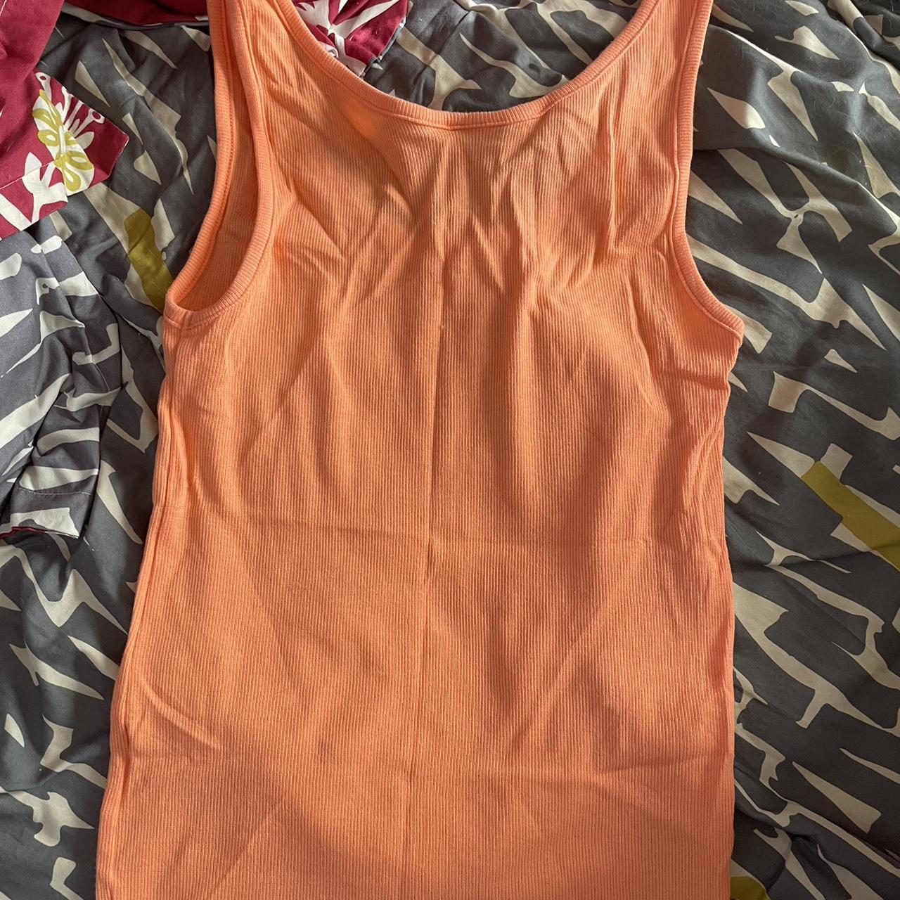 •bright orange adidas tank from urban... - Depop