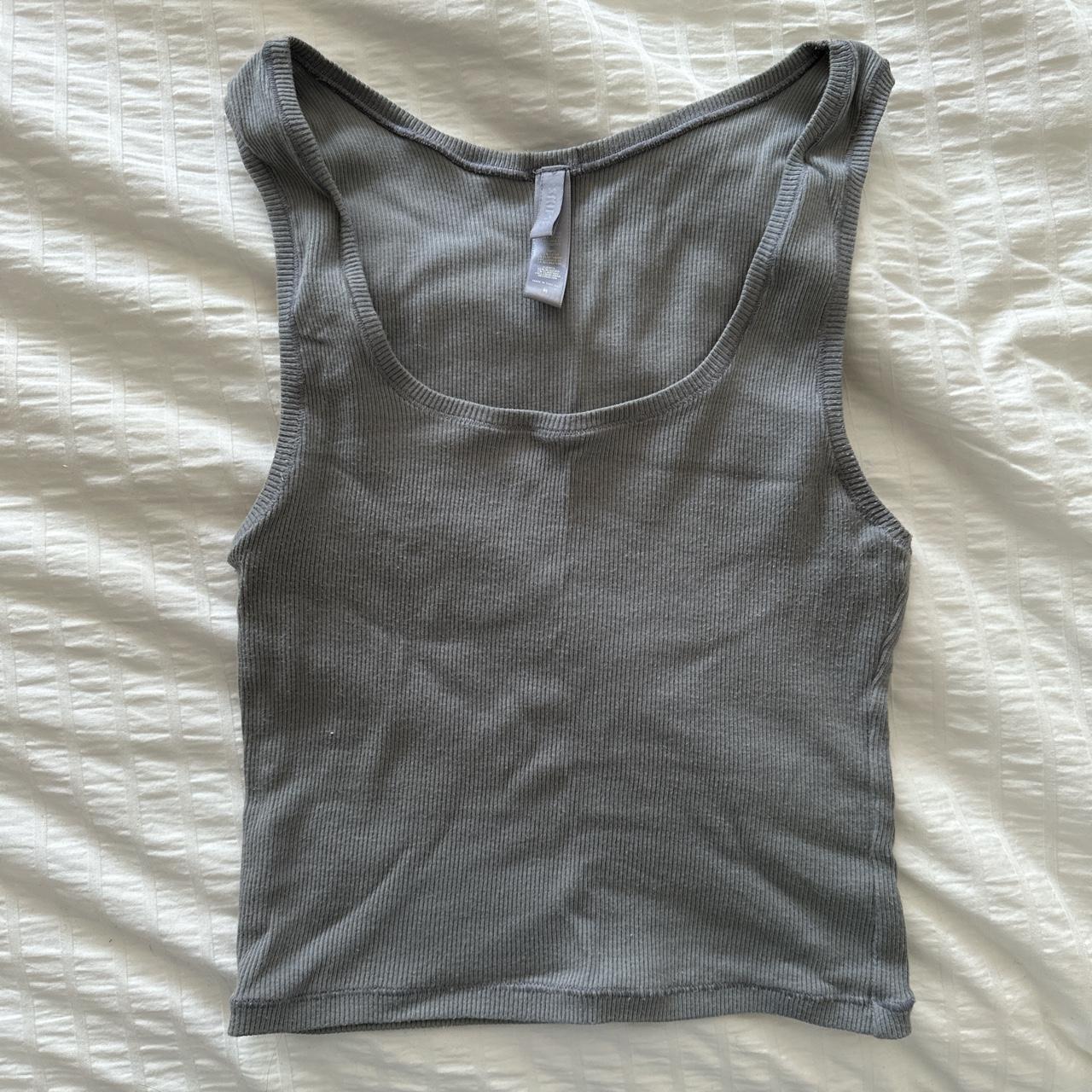 Skims Women's Grey Vest | Depop