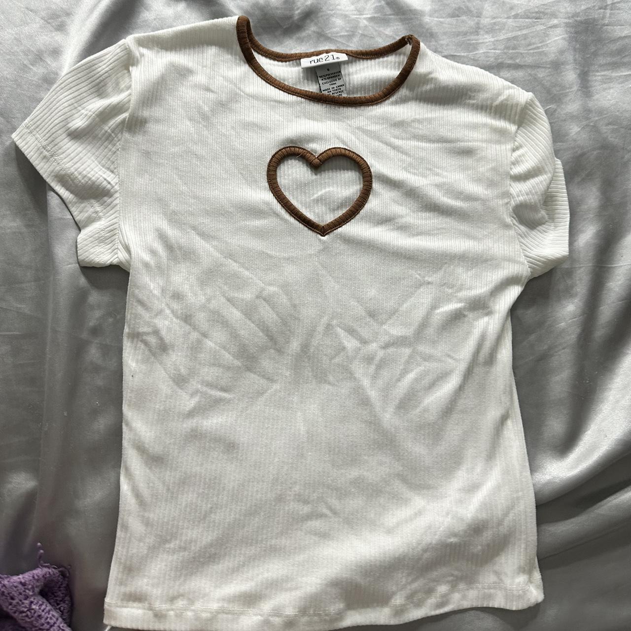 Heart cutout top 🤎 - Depop