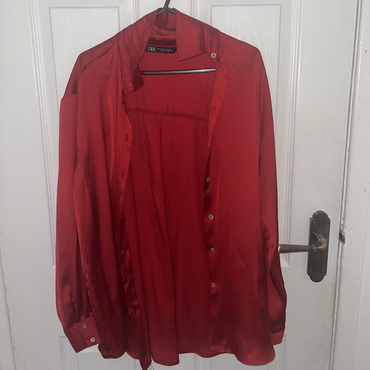 Silk zara shirt Worn once Amazing quality Amazing... - Depop