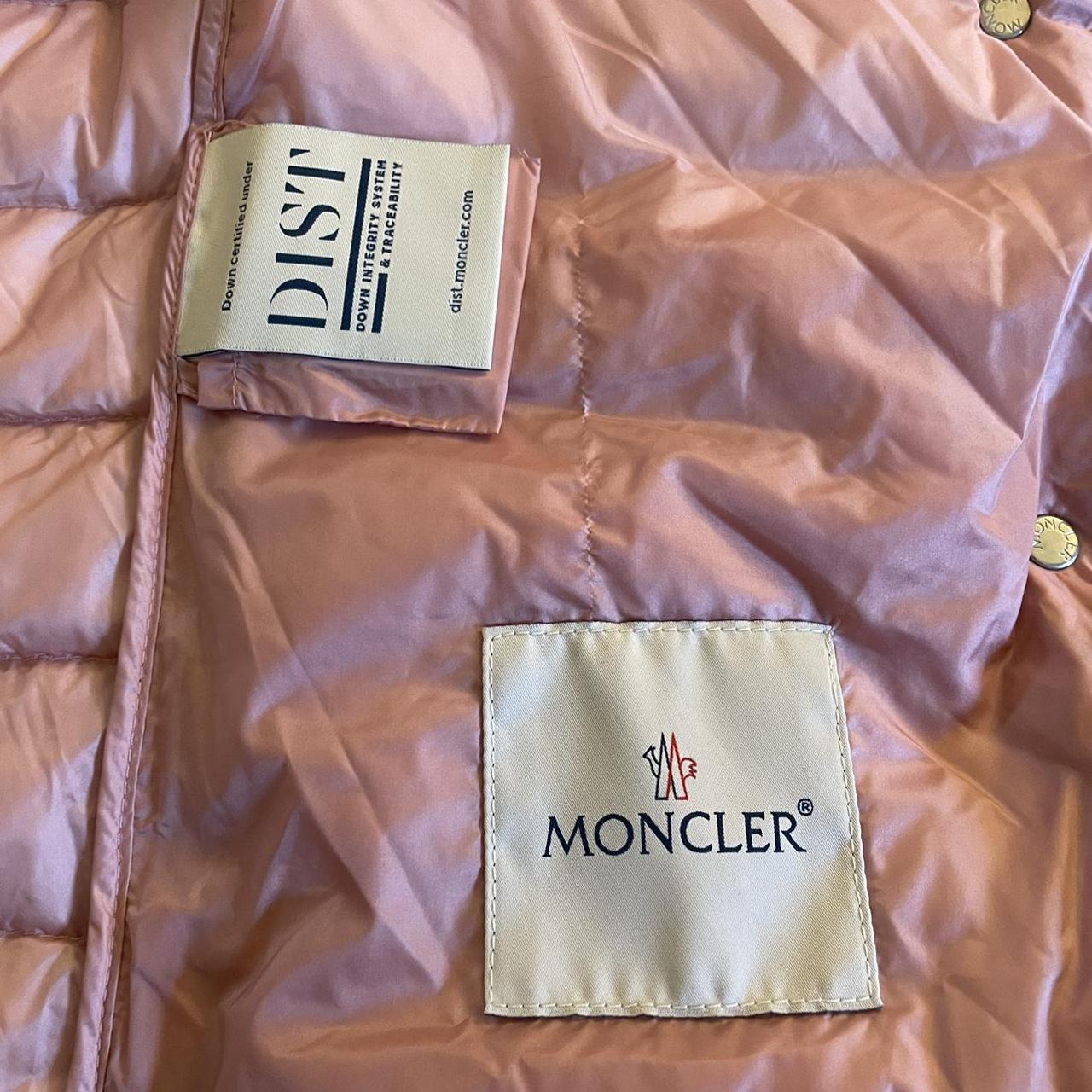 Authentic Pink moncler body warmer Size 2 - Depop