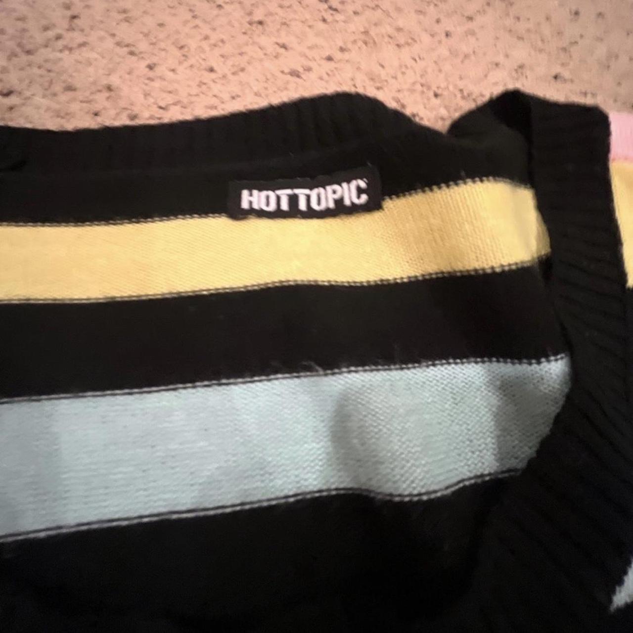 Hot Topic Striped Rainbow Unicorn Sweater. Small... - Depop