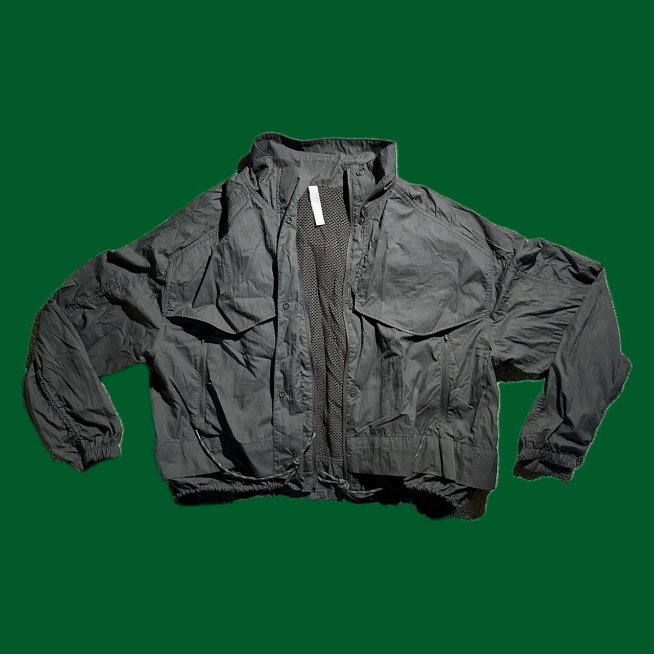 Athleta cropped full zip windbreaker drawstring... - Depop