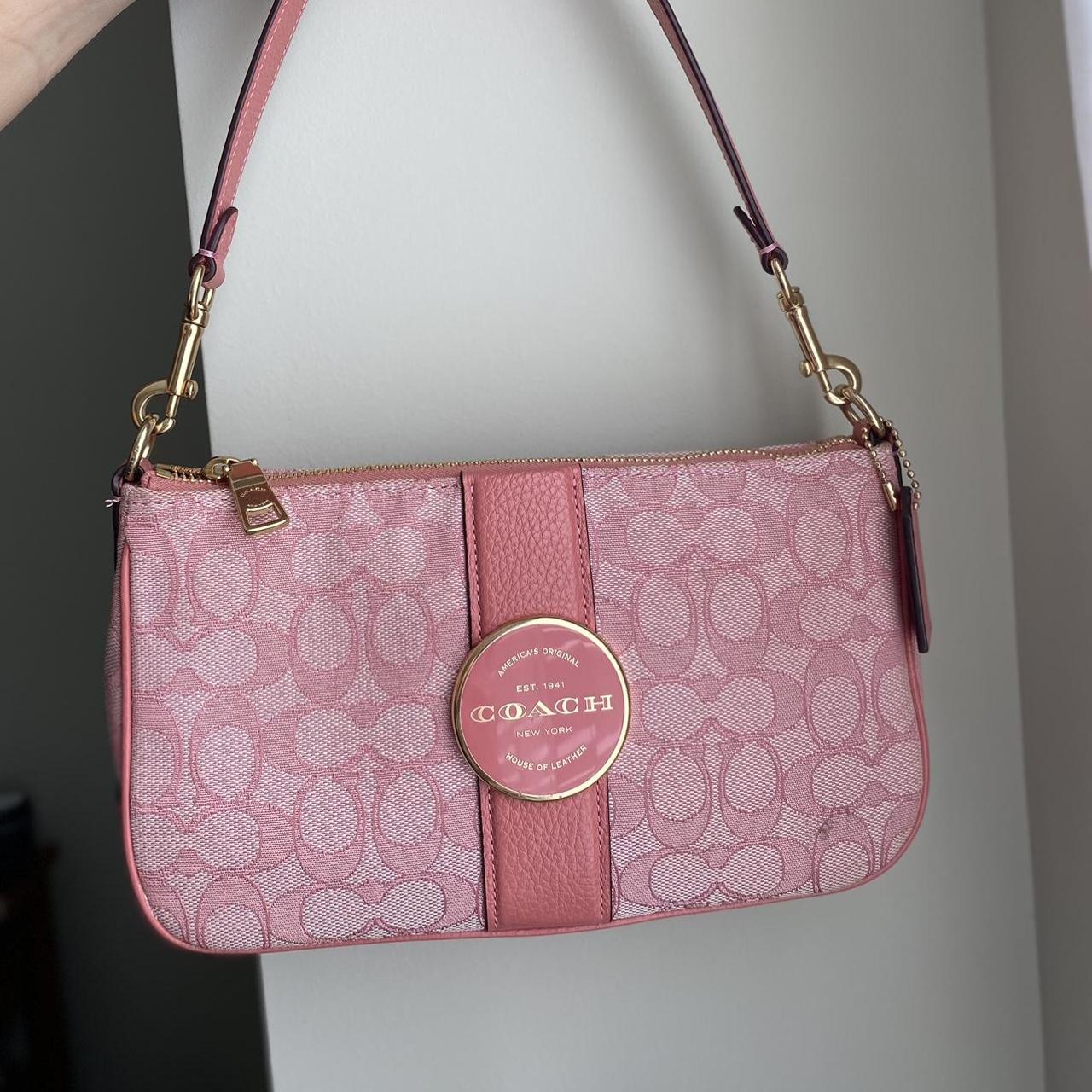 Super cute pink Coach bag💕 Very lightly used, bought... - Depop