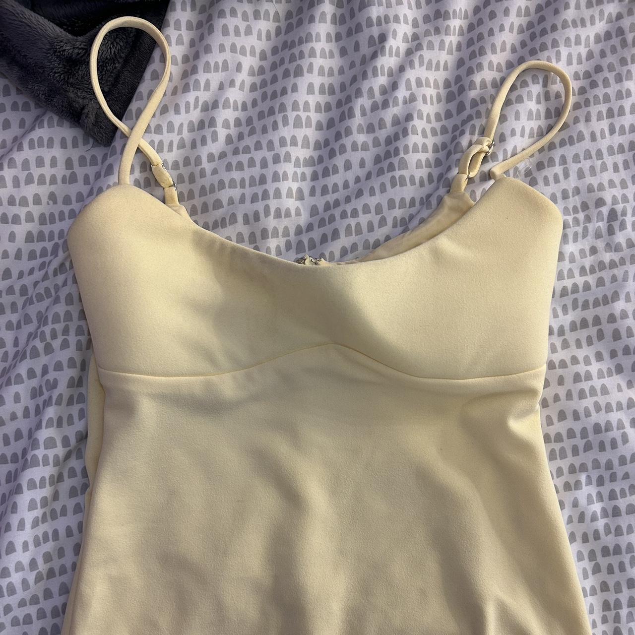 Baby boo fashion yellow dress with high slit,... - Depop