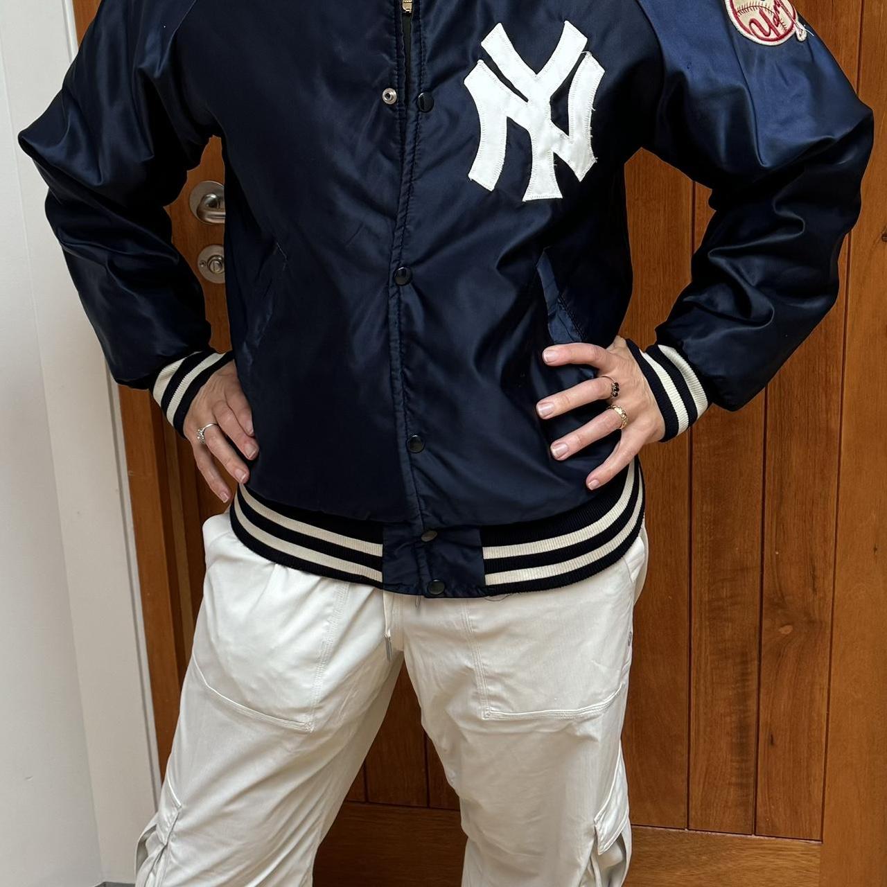Vintage NY Yankees Starter Jacket Button up Nice... | Depop