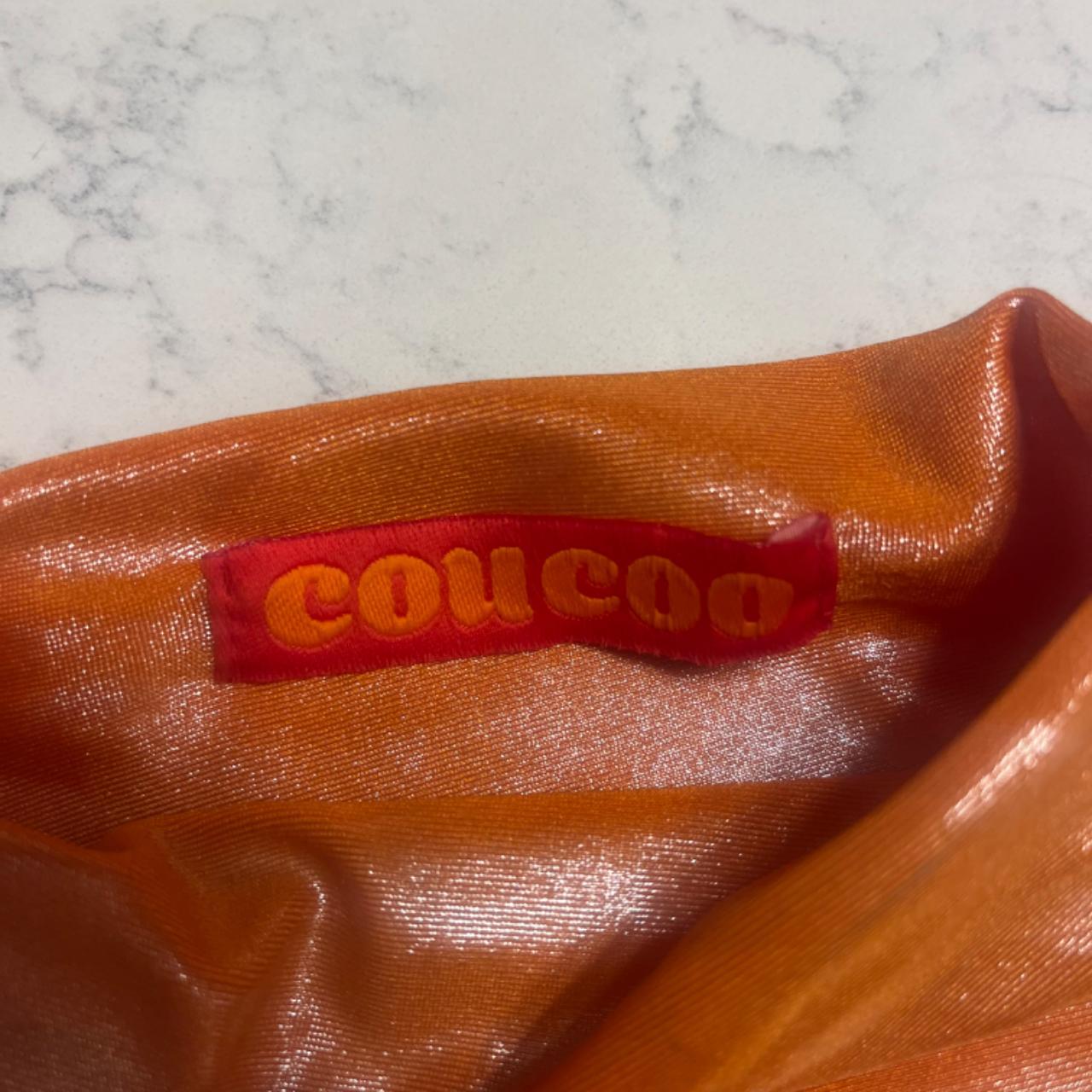 Coucoo high neck bodysuit Orange Perfect condition... - Depop