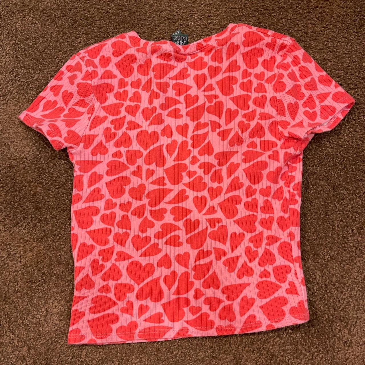 Wild Fable Women's Red and Pink Shirt | Depop