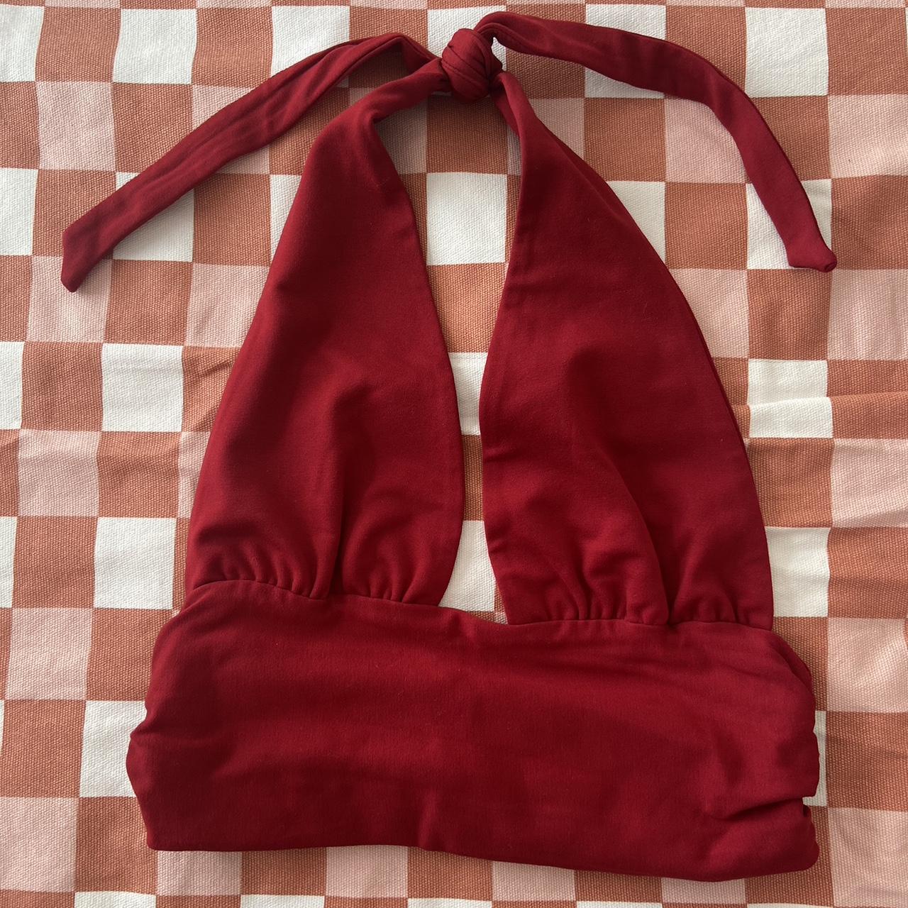 Glassons red halter ️ never worn ️ size 10 ️ tie... - Depop