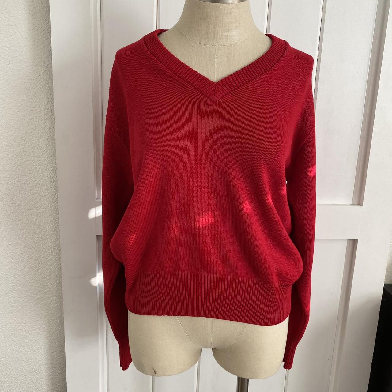 US Size Kids XL Dennis Red Knitted Sweater super... - Depop