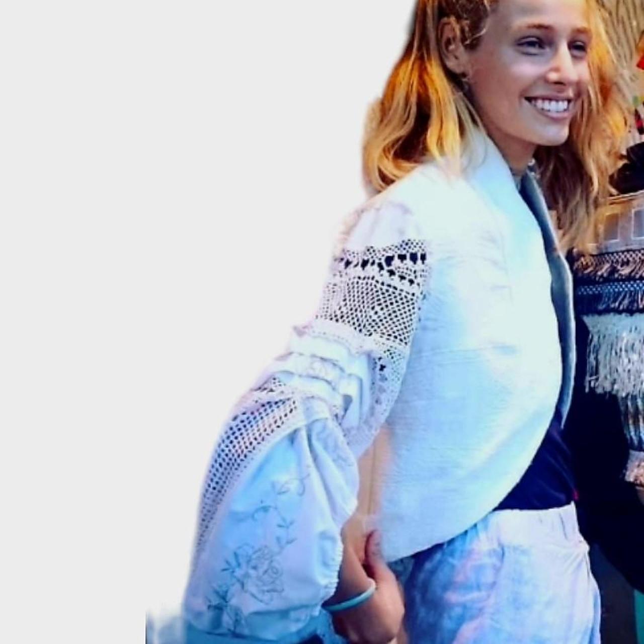 Sweet vintage handmade HOI POLLOI 🙌 white terry... - Depop