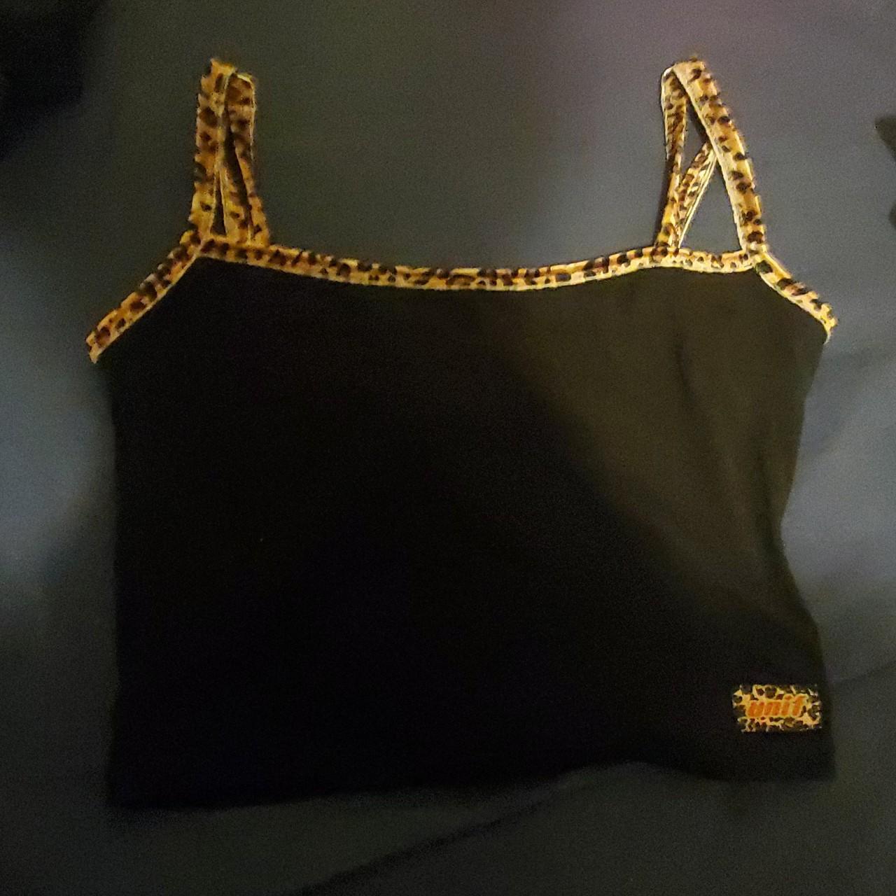 unif leopard detail crop tank top size m - Depop