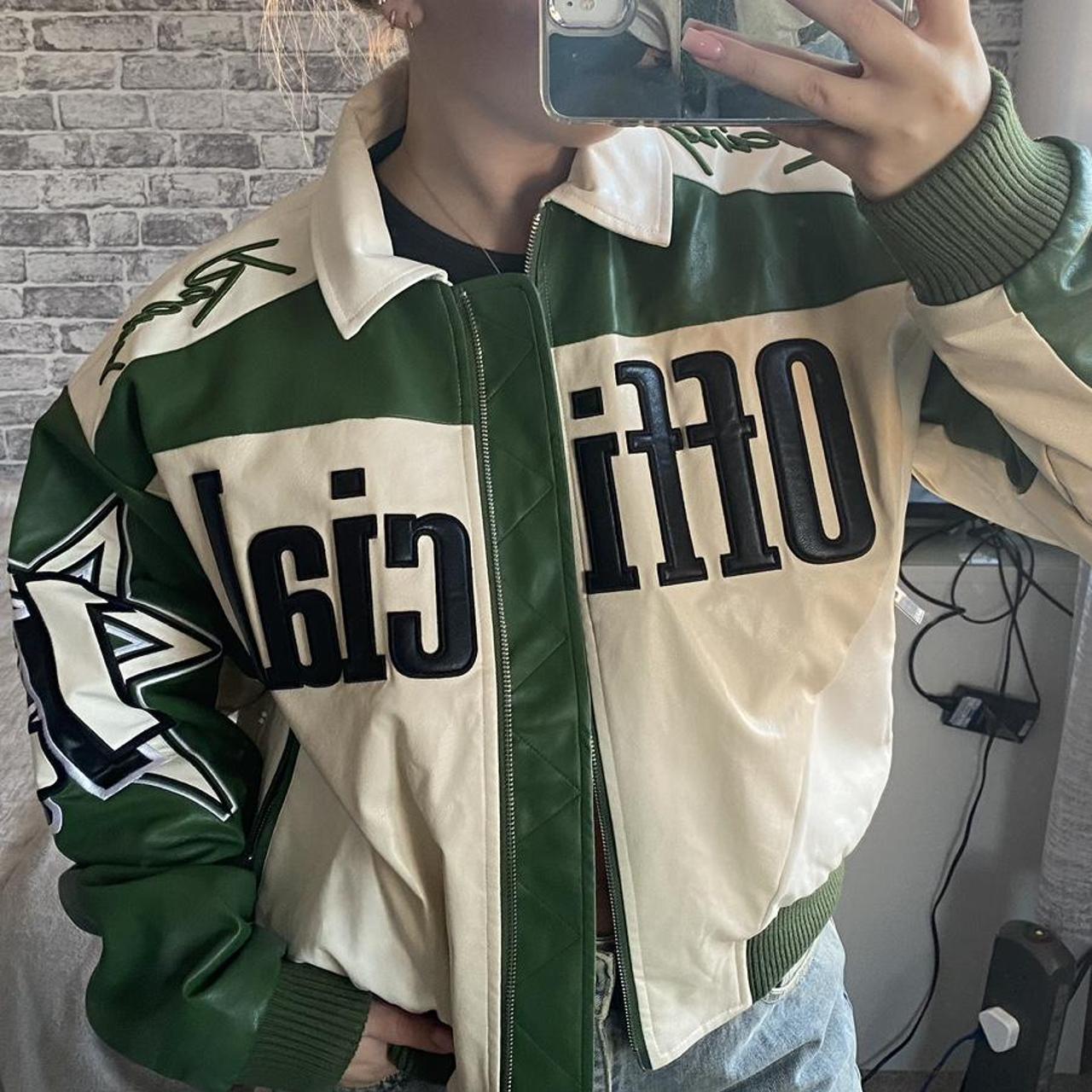 boohoo man racer leather jacket love just won’t... - Depop