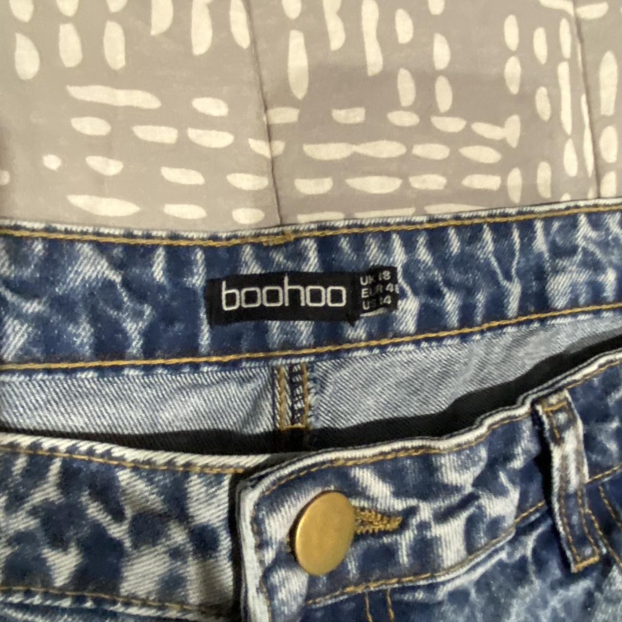 Boohoo very wide baggy fit acid wash jeans Size 18... - Depop