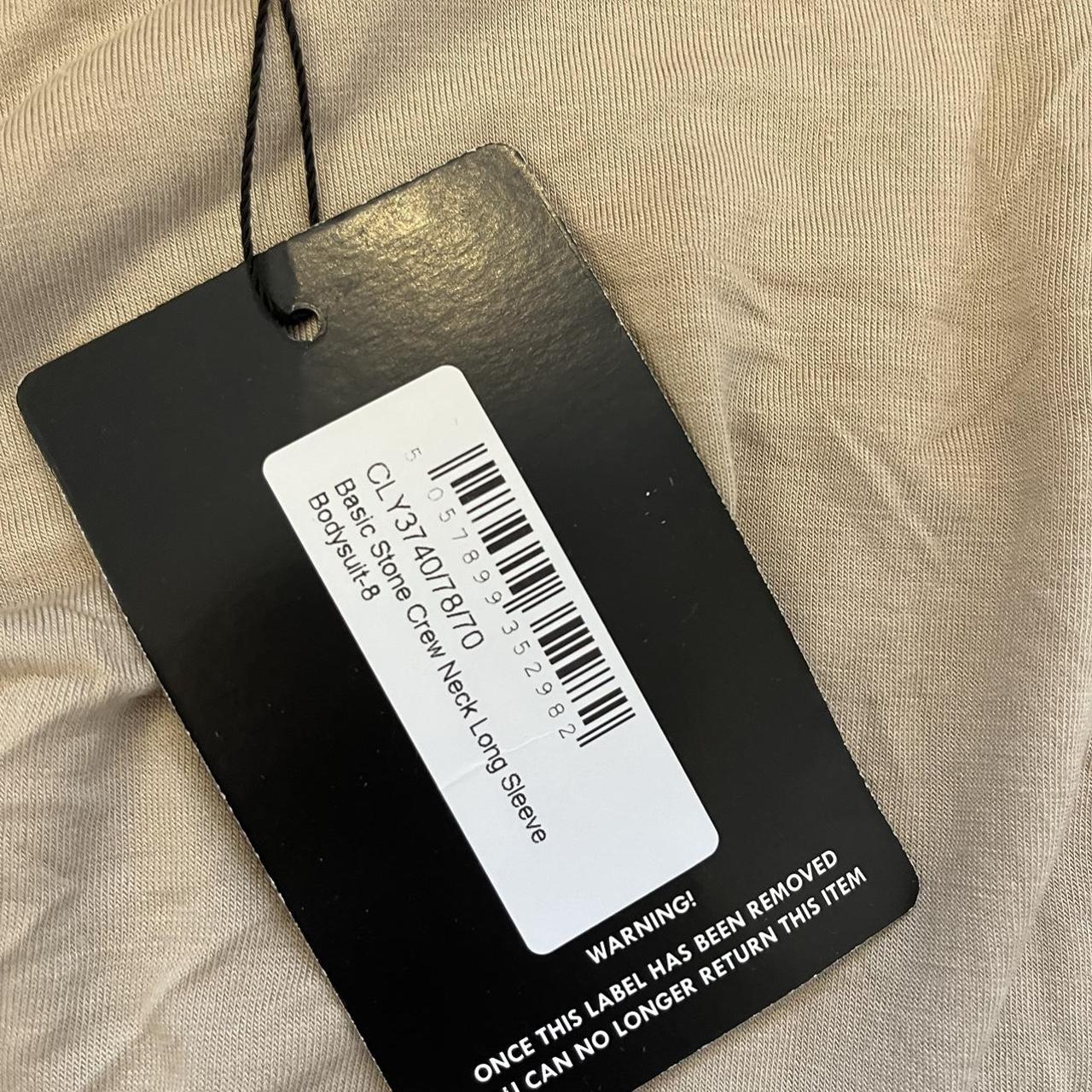 Pretty Little Thing Basic Stone Crew Neck Long... - Depop