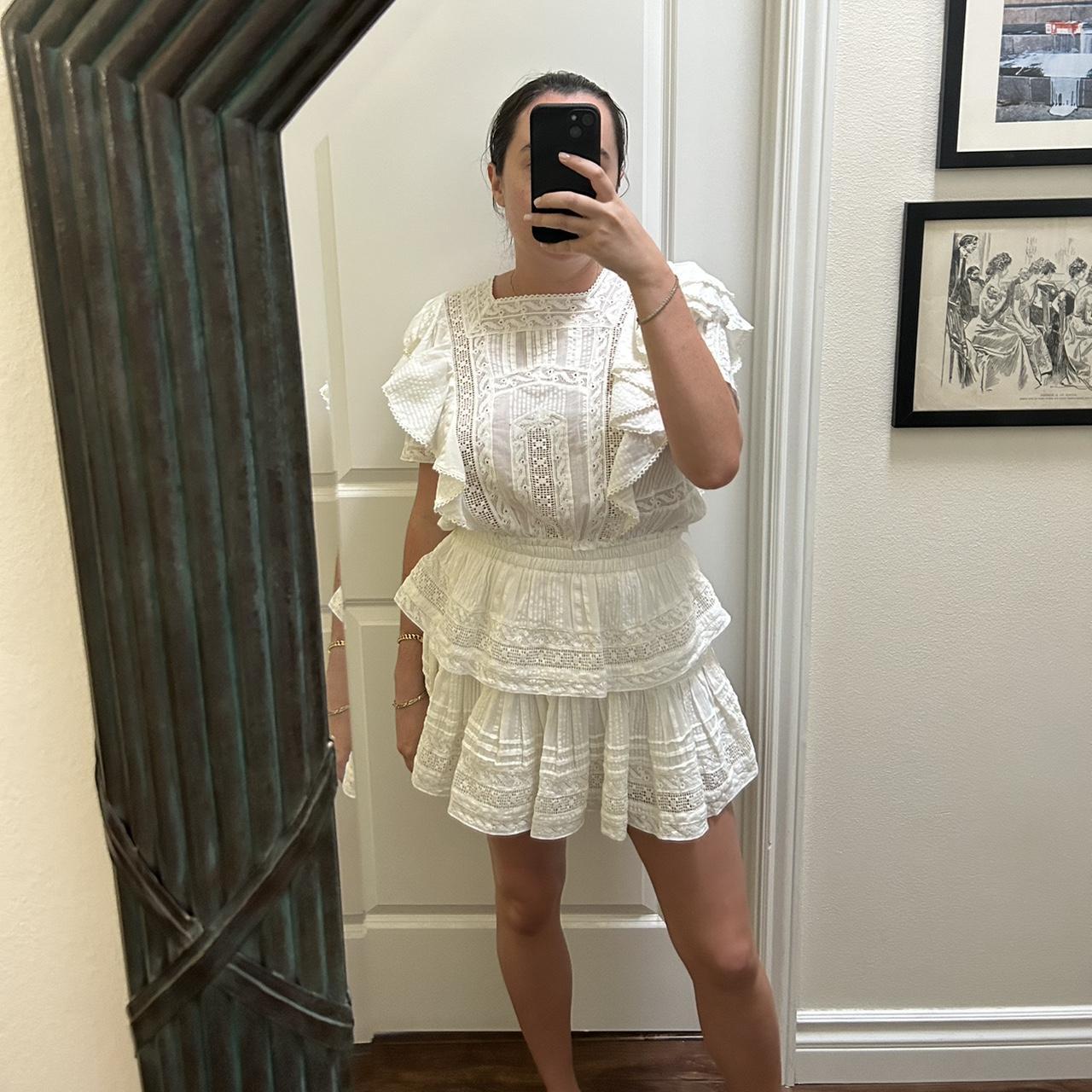 Love Shack Fancy Stella white dress *new never... - Depop