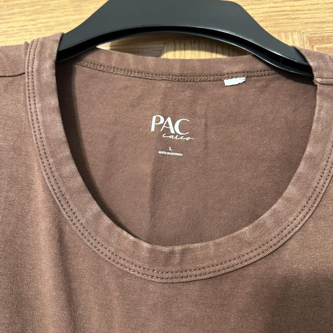 Pac Cares women’s brown tee - Depop