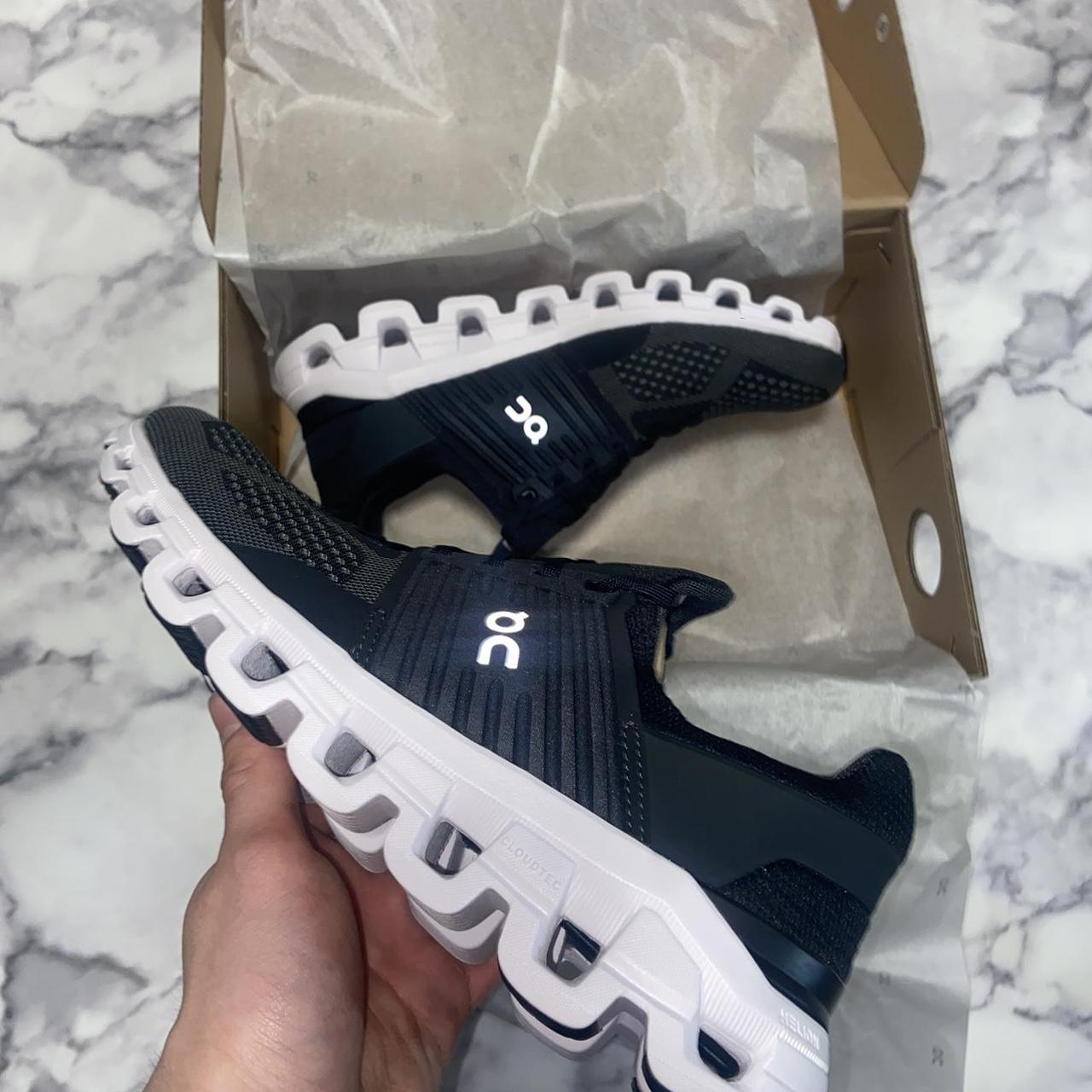 On Running Men's Black and White Trainers | Depop