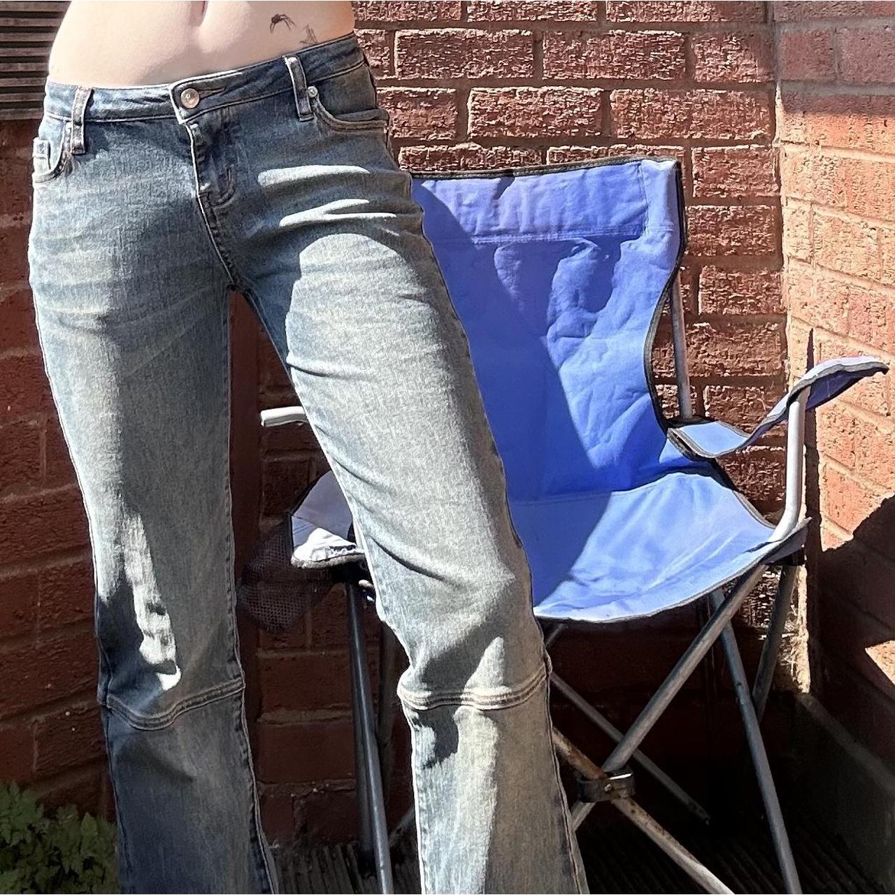 princess polly blue jean y2k low rise / low waisted... - Depop