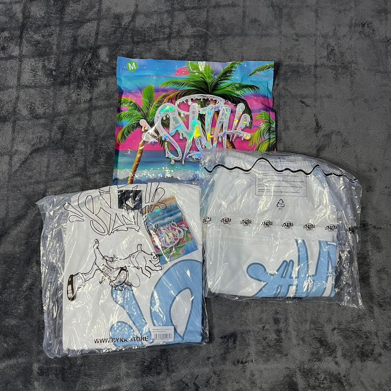 Syna World Short Set - White/Blue 🌍💙 Available... - Depop