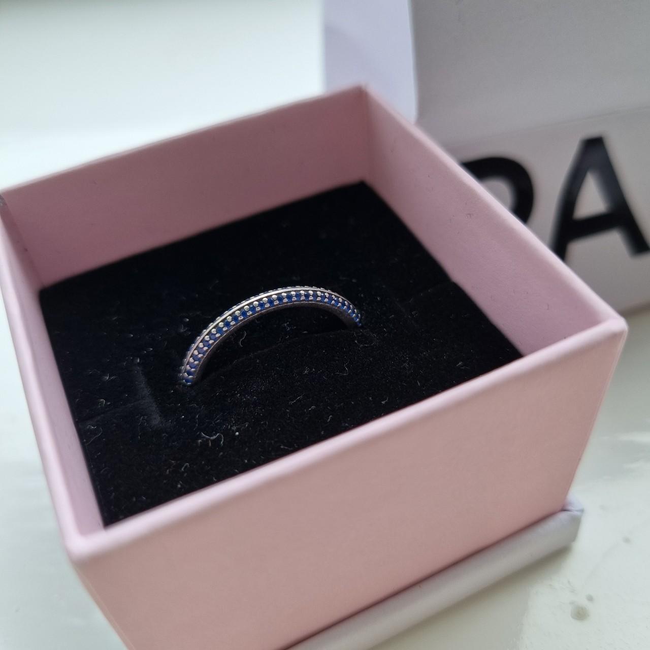 Pandora ring Beautiful blue gems 💙 Only warn a few... - Depop