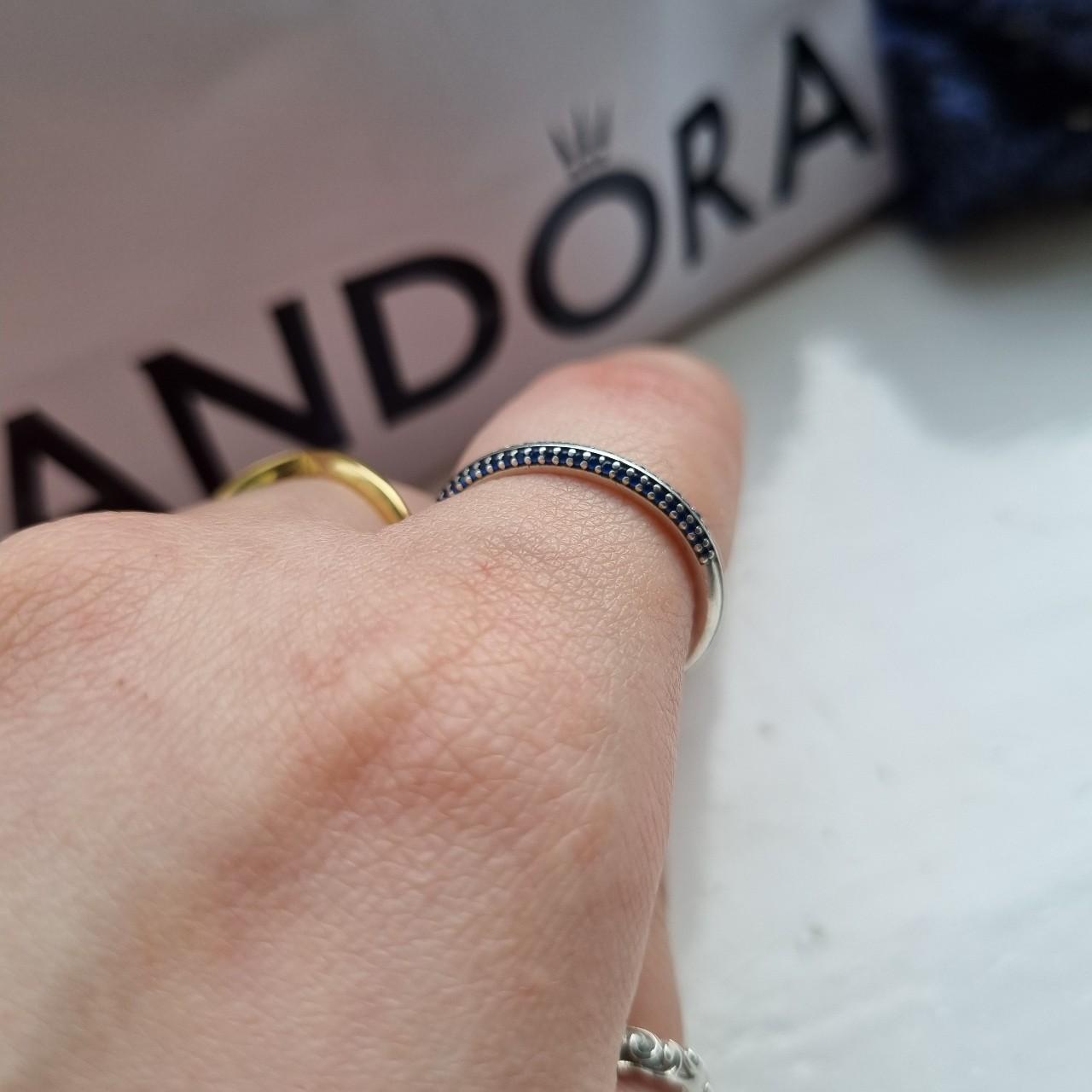 Pandora ring Beautiful blue gems 💙 Only warn a few... - Depop