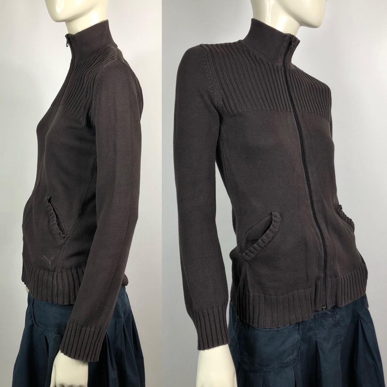 Puma zip jumper Gorpcore 00s brown puma jumper.... - Depop