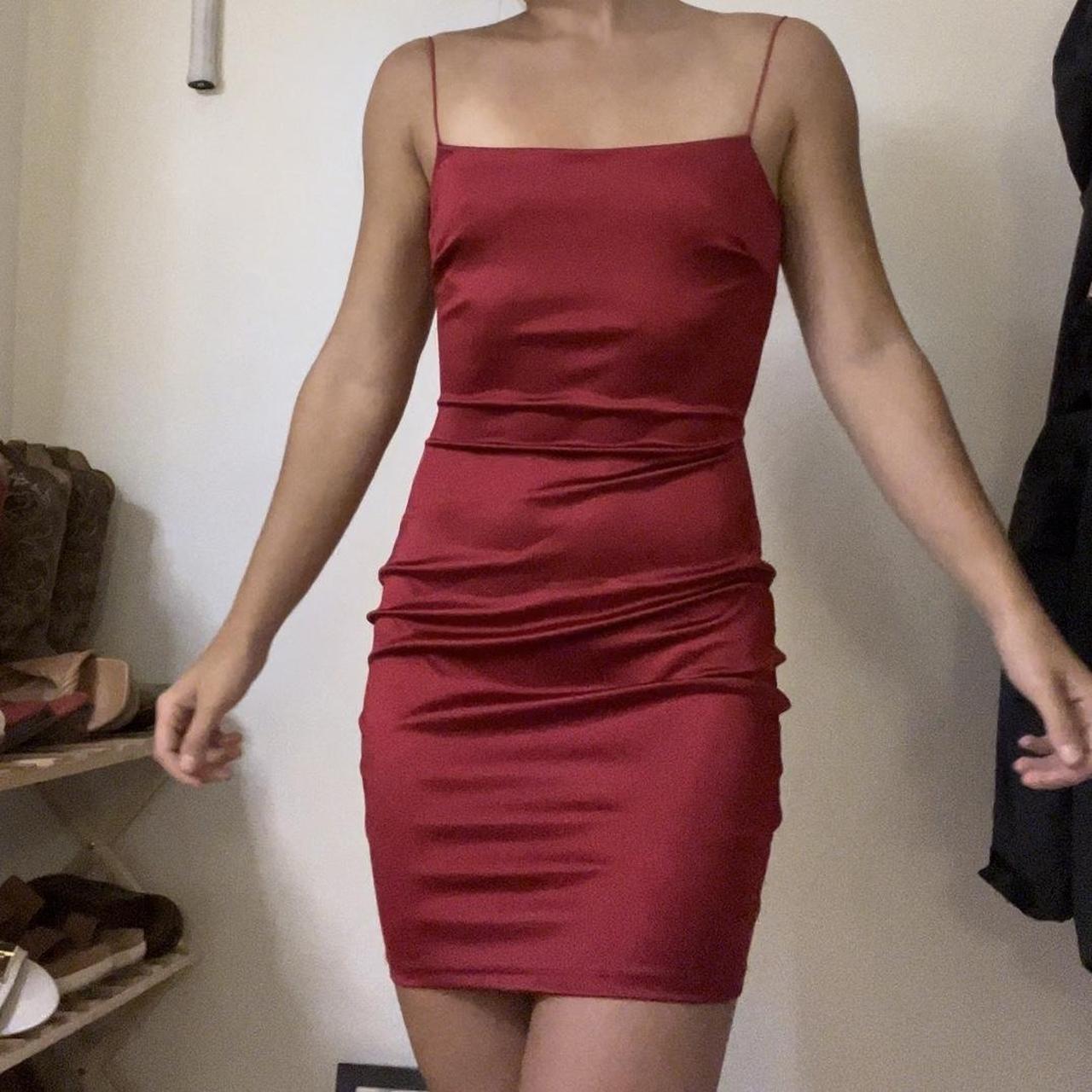 BACKLESS BRAND NEW Deep Red Dress It’s not cherry... - Depop