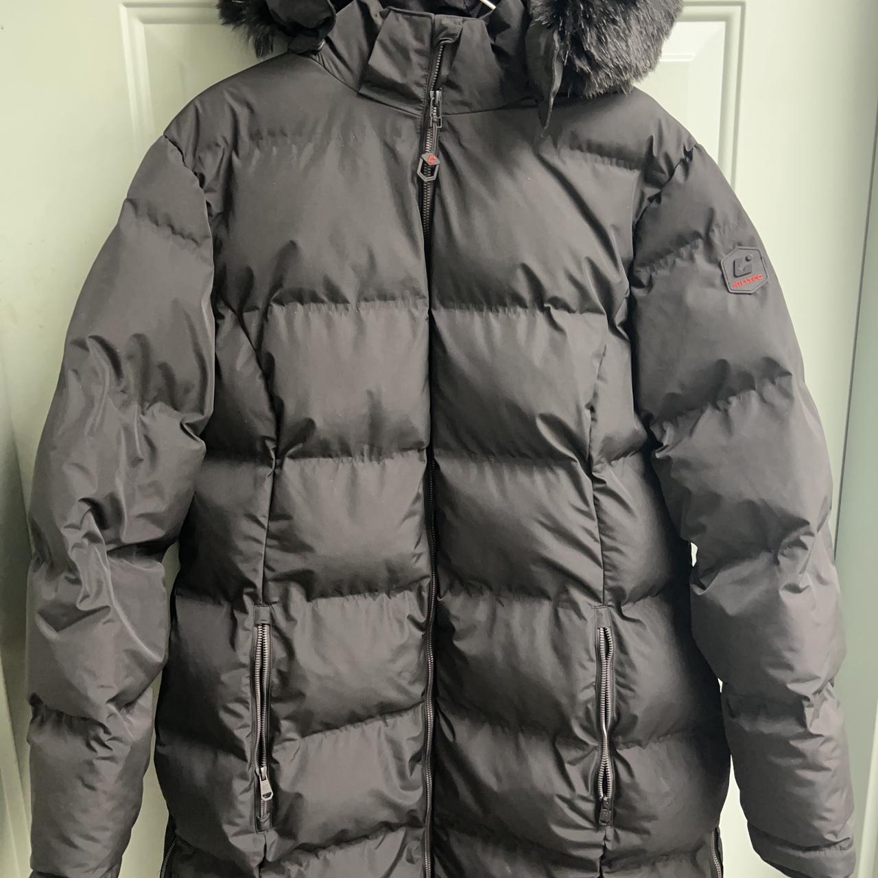 Killtec Black Down Puffer coat / jacket 3/4 length... - Depop