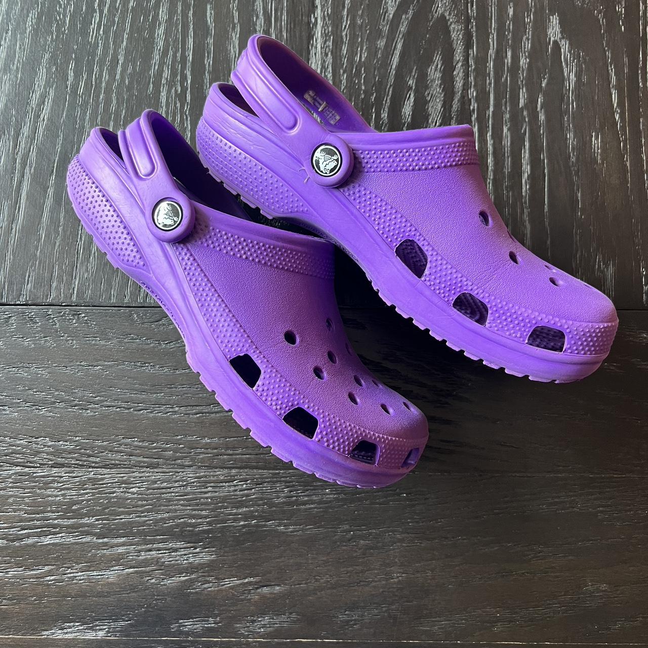 Neon Purple Crocs Classic Clog - women’s size 9 -... - Depop