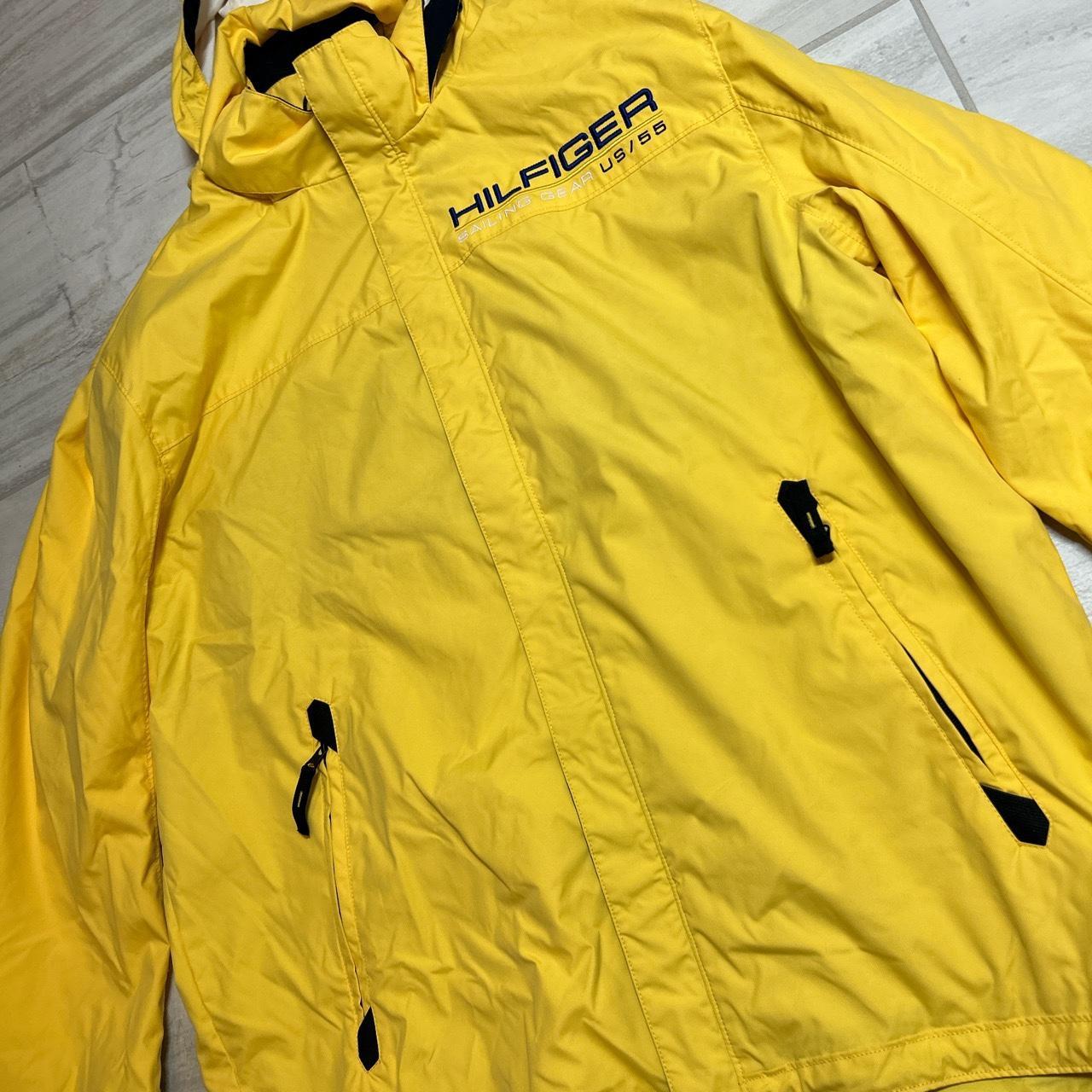 Vintage Tommy Hilfiger yellow snowboarding... - Depop