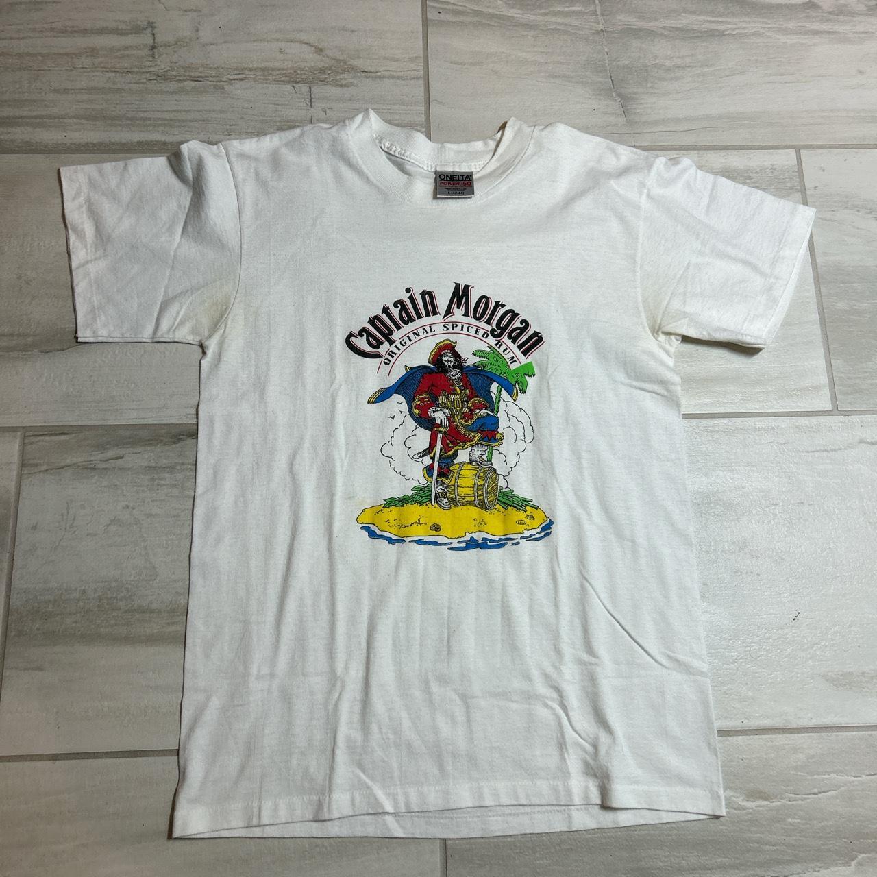 90s vintage captain Morgan t shirt Size large... - Depop
