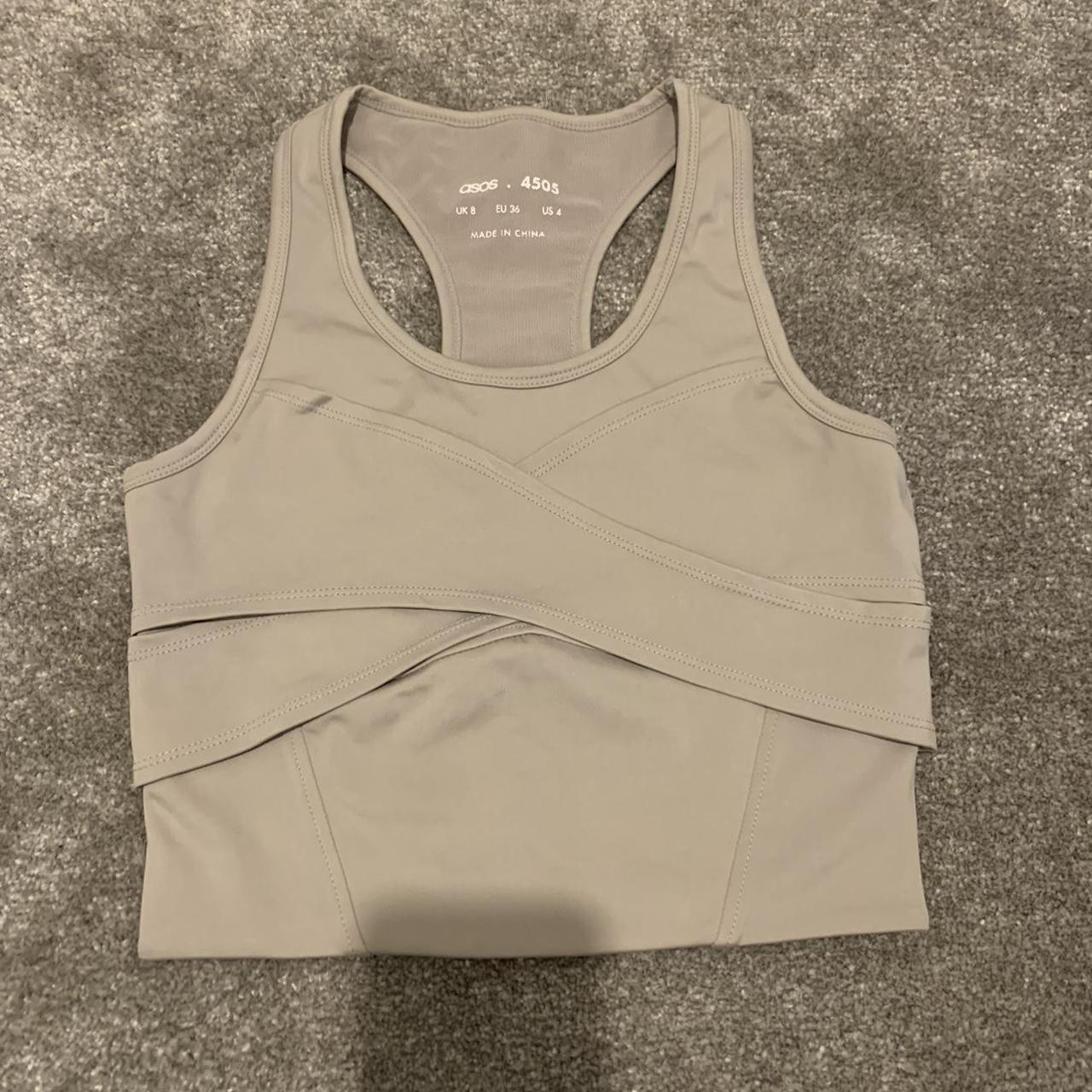 Asos 4505 gym top - wrap front - non padded - size... - Depop