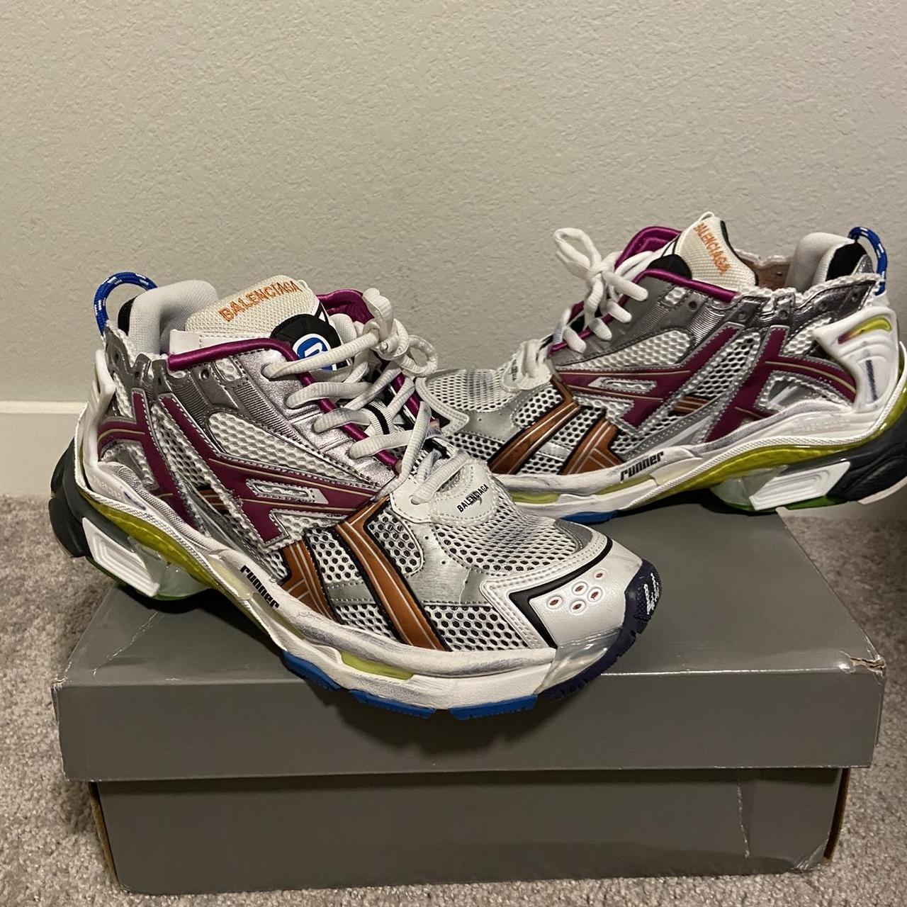 BALENCIAGA MULTICOLOR RUNNERS OPEN TO... - Depop