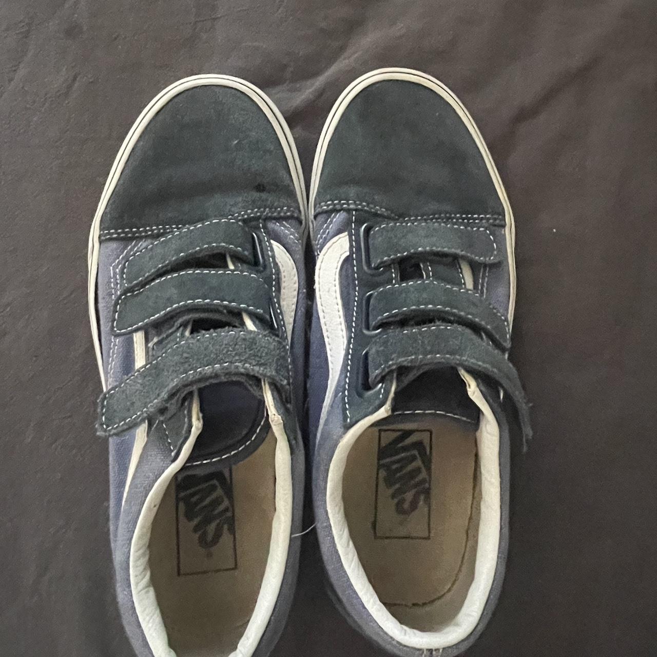blue velcro vans (vintage) - Depop