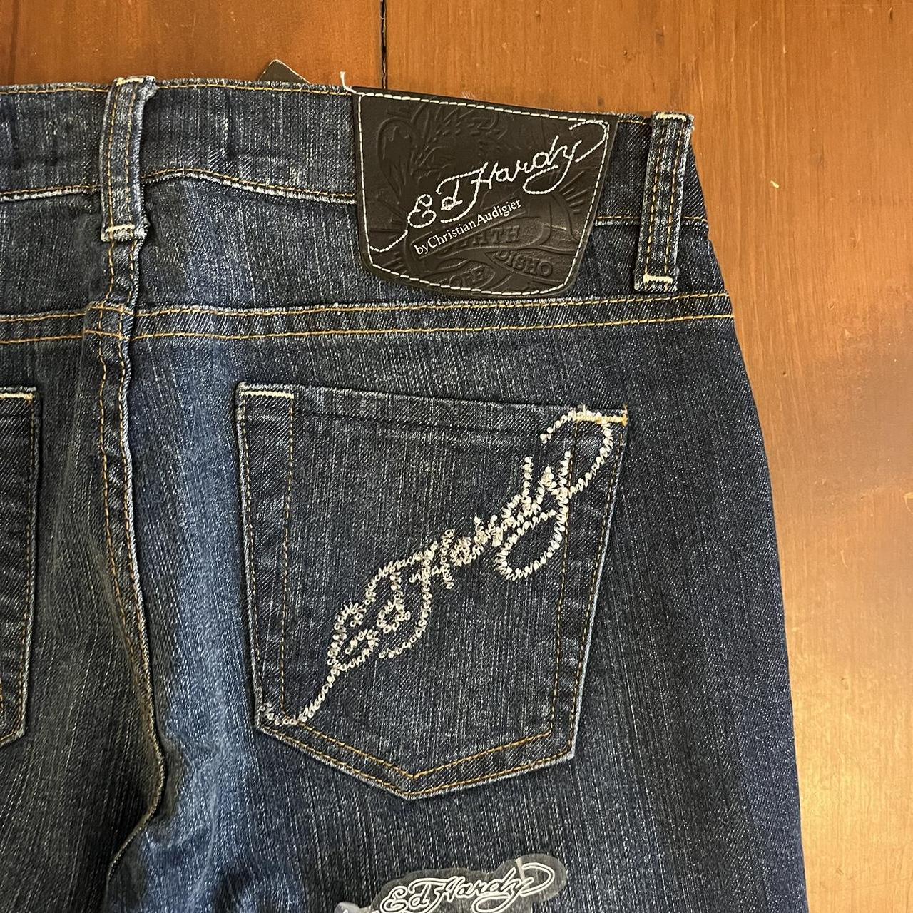 Brand new Ed Hardy rhinestone jeans Never worn -... - Depop