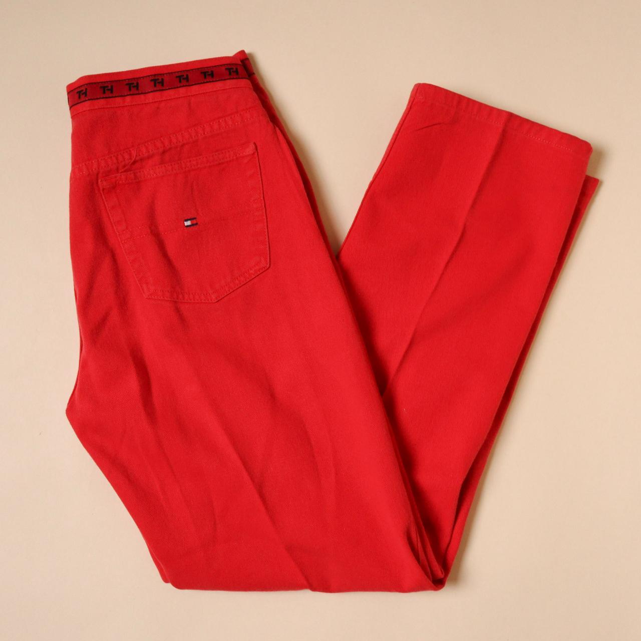 Tommy Hilfiger Women's Red Jeans | Depop